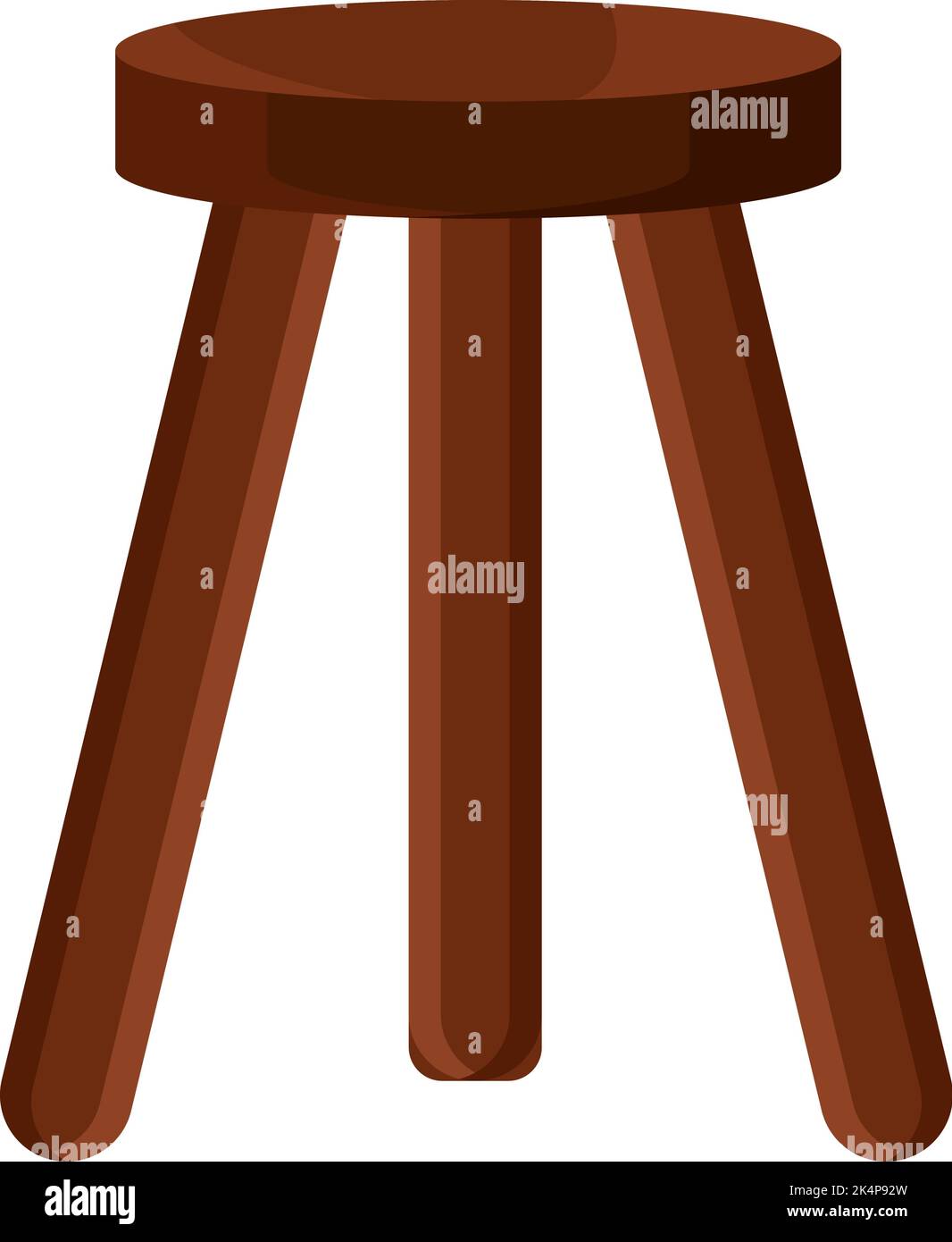 Wooden stool, illustration, vector on a white background Stock Vector ...