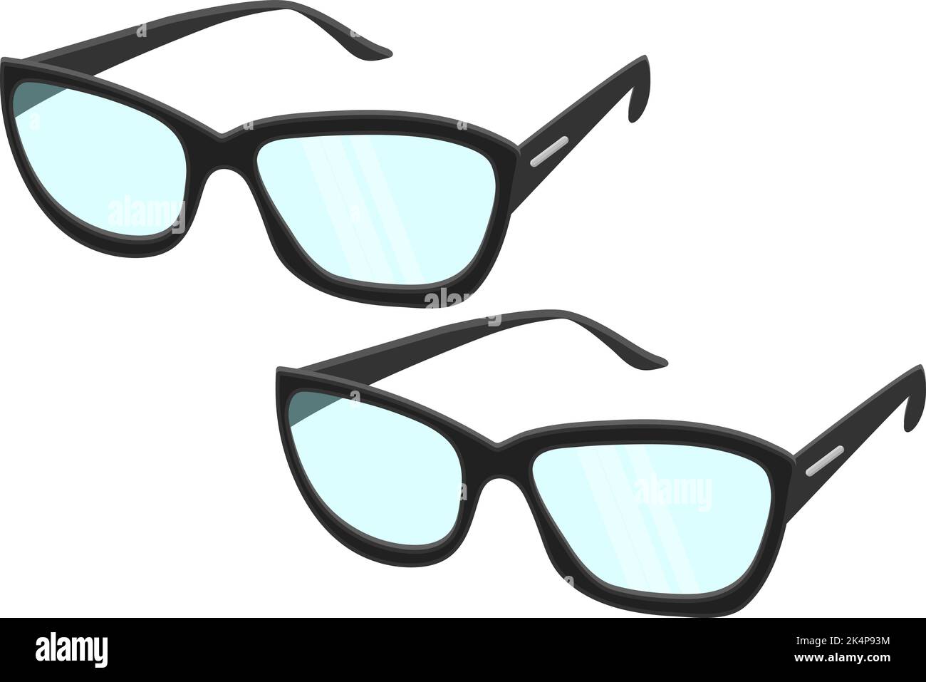 Black specs, illustration, vector on a white background Stock Vector ...