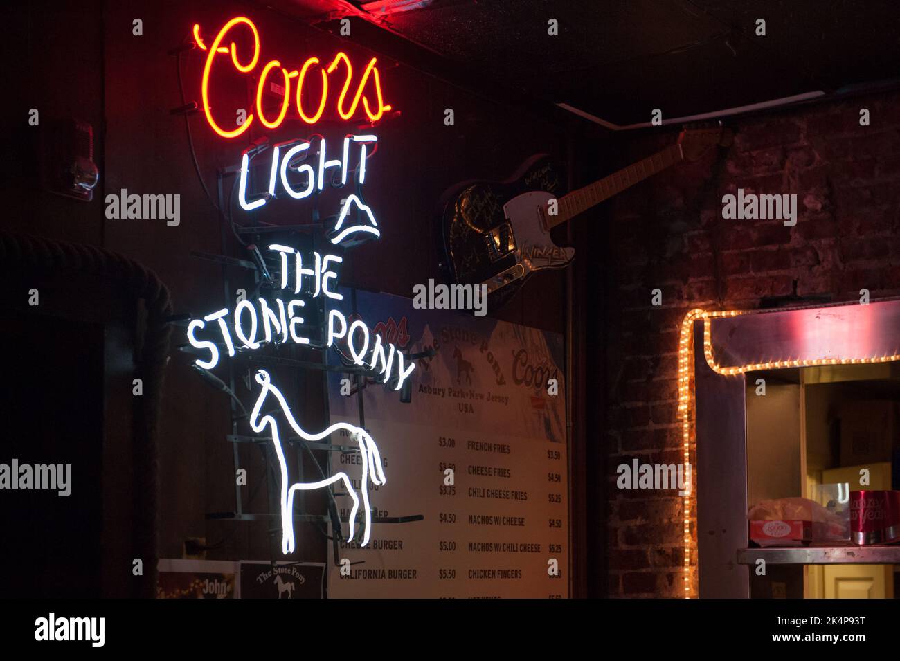 Interior of the Stone Pony in Asbury Park, NJ, a legendary music venue ...