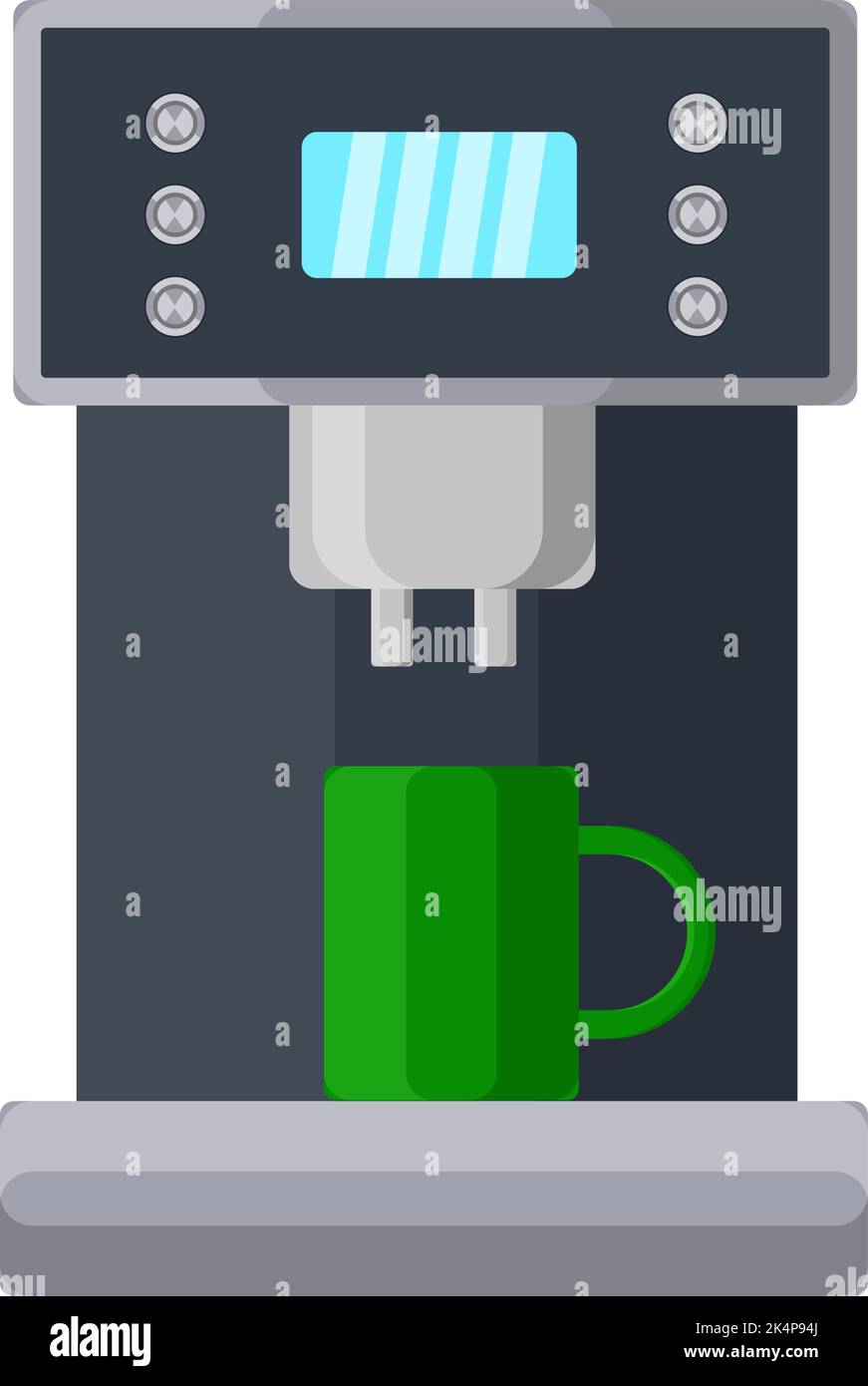 Coffee machine, illustration, vector on a white background Stock Vector ...
