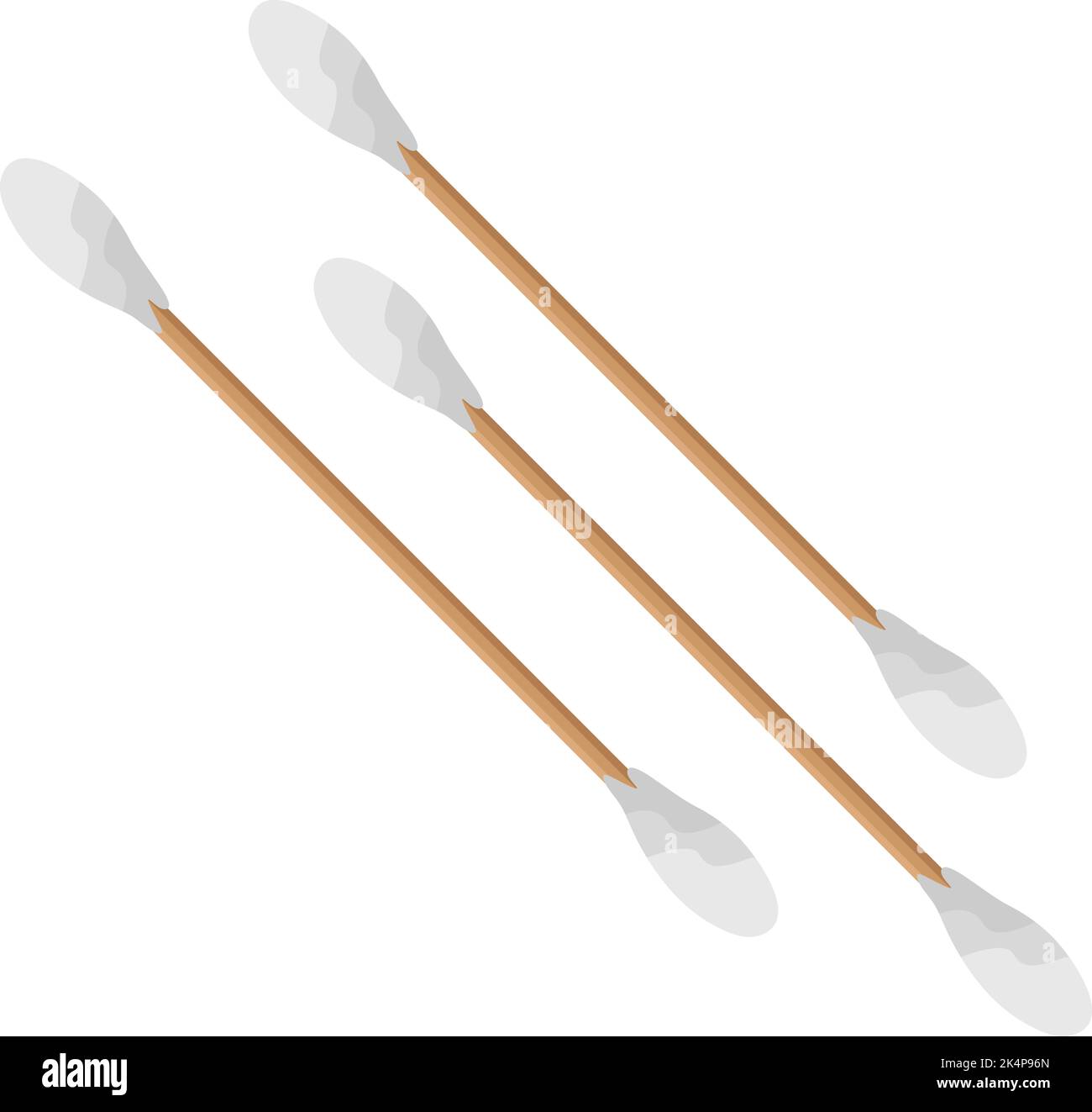 Cotton swabs, illustration, vector on a white background Stock Vector ...