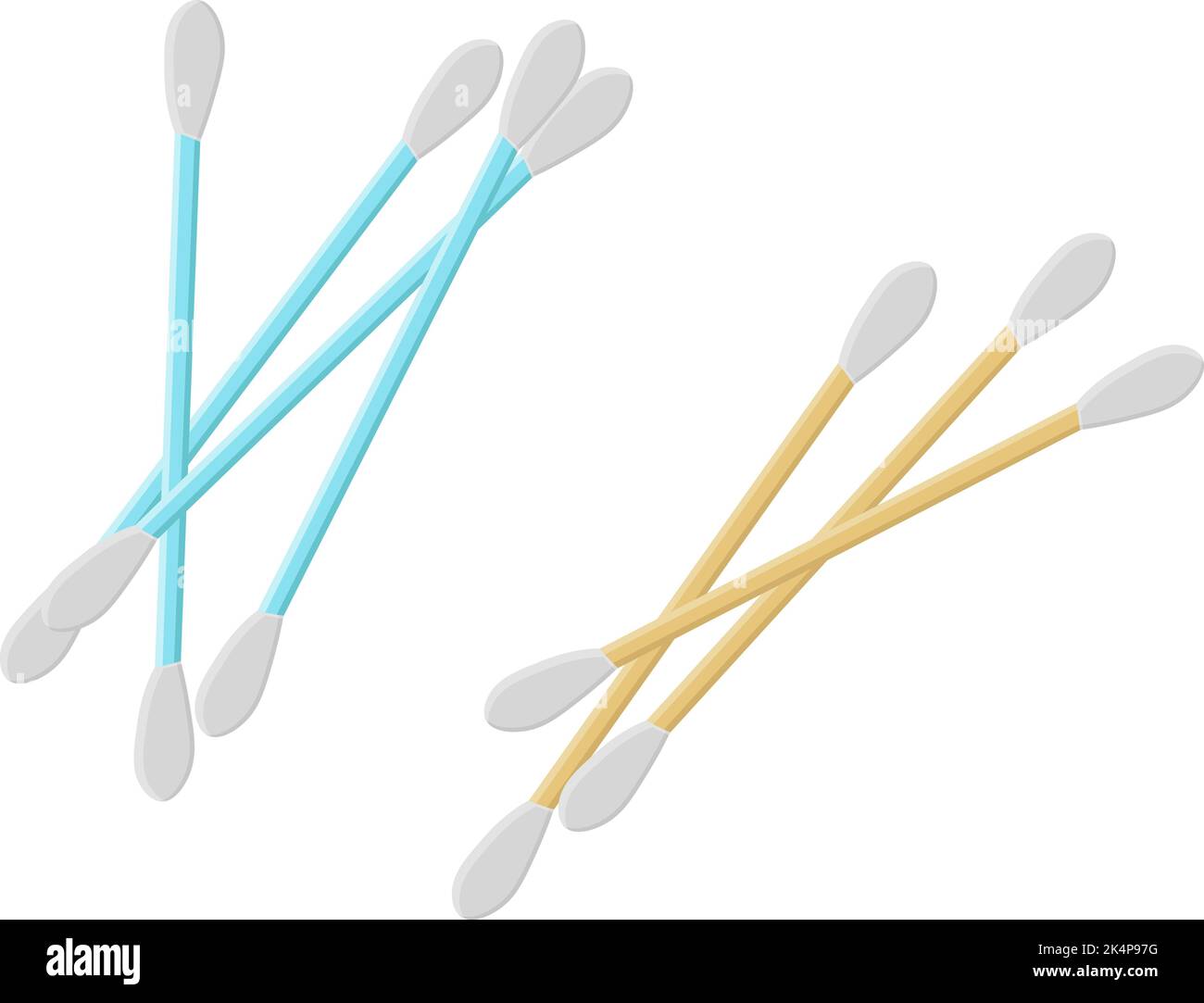 White cotton swab on a black background Stock Vector Images - Alamy