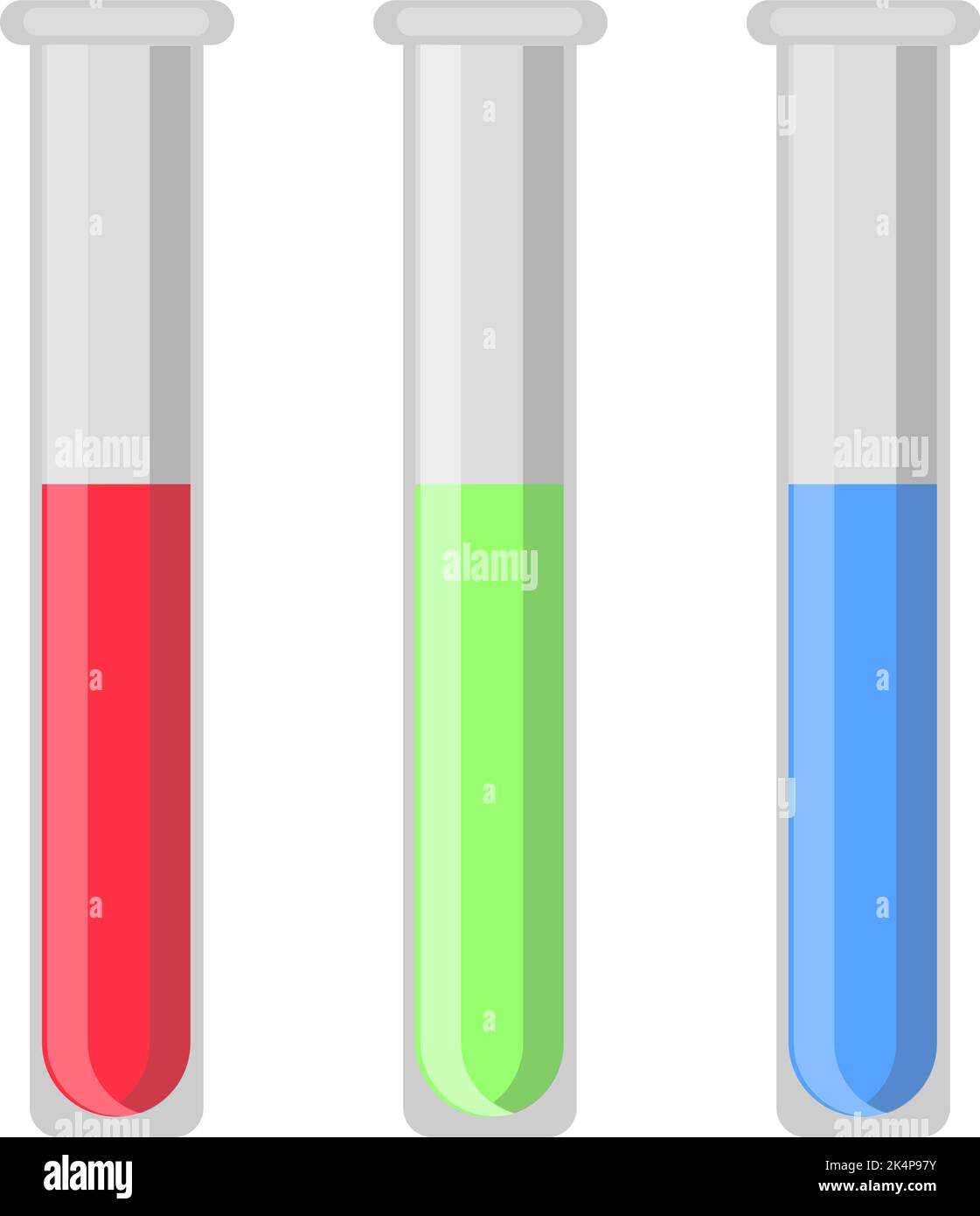 Biochemistry tubes, illustration, vector on a white background Stock ...