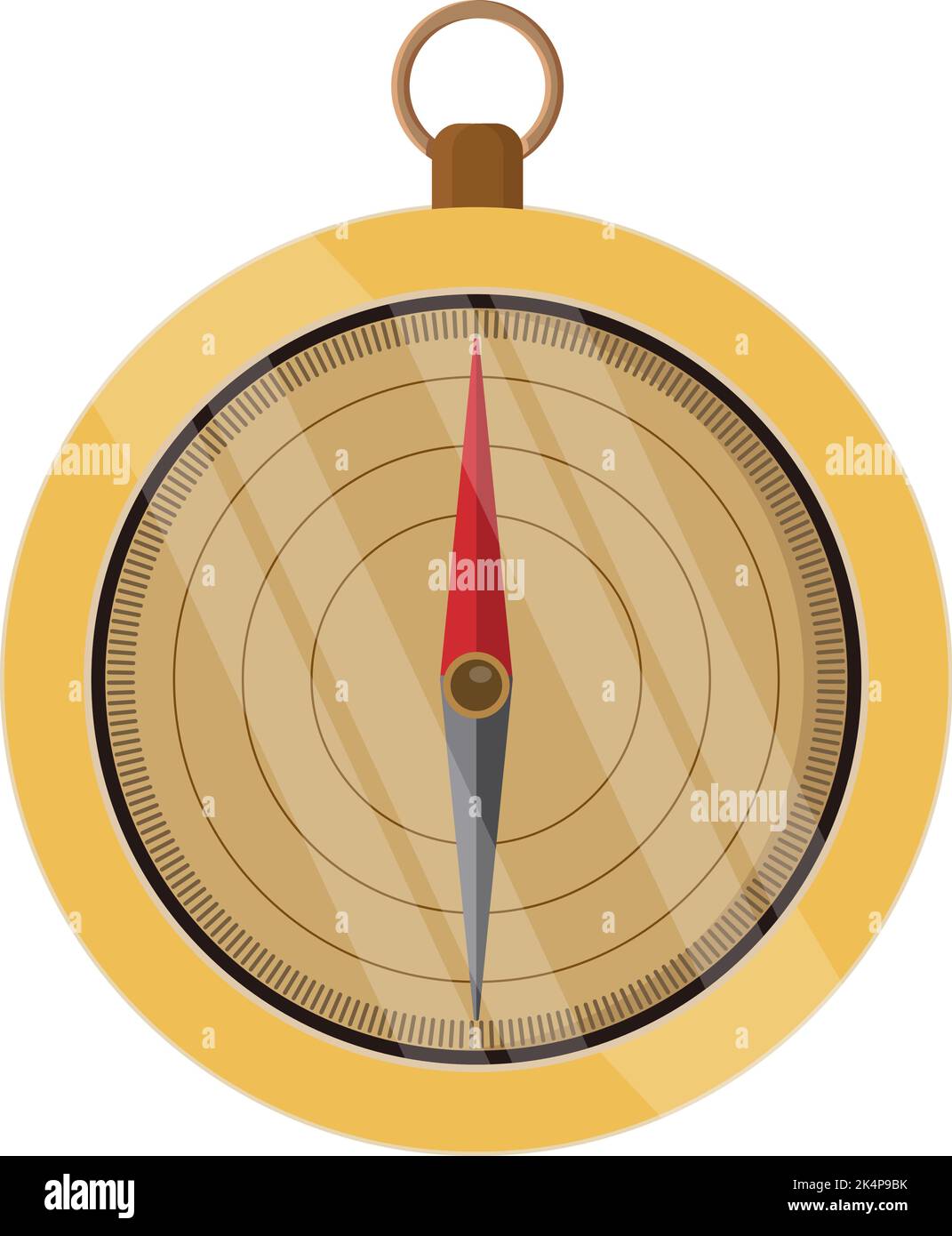 Retro compass, illustration, vector on a white background Stock Vector ...
