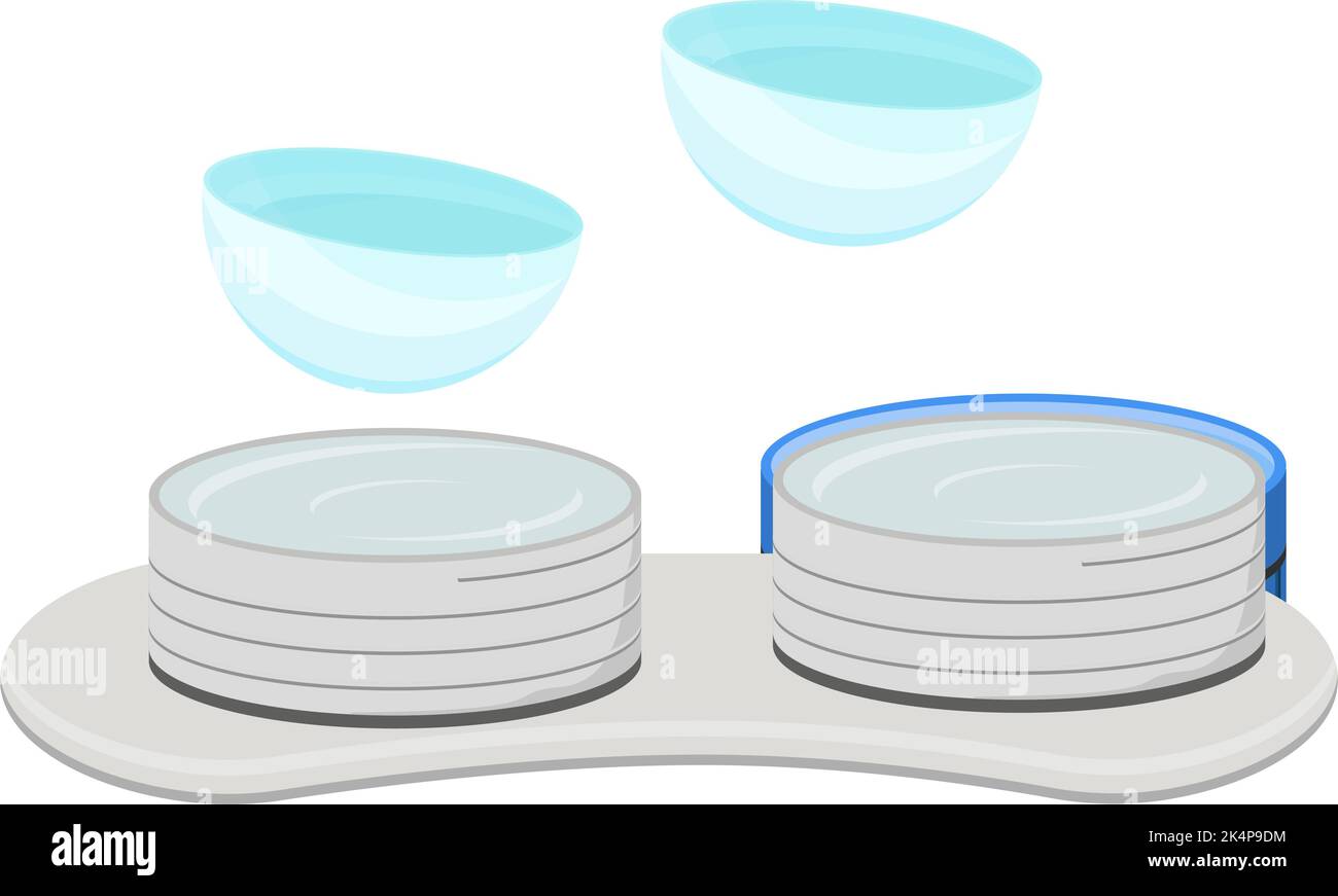 Contact lenses, illustration, vector on a white background Stock Vector ...