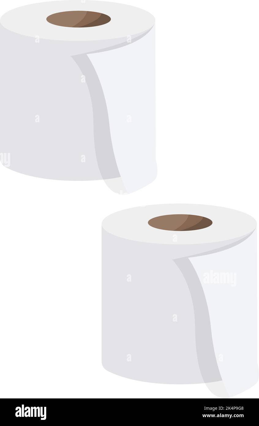 Hygienic toilet paper, illustration, vector on a white background Stock ...