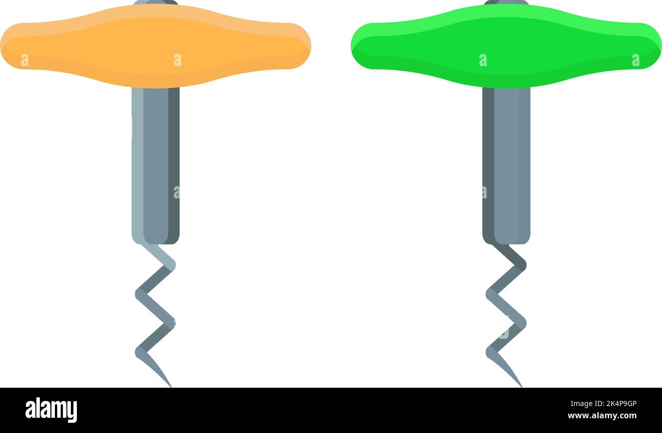 Colorful corkscrews, illustration, vector on a white background Stock ...