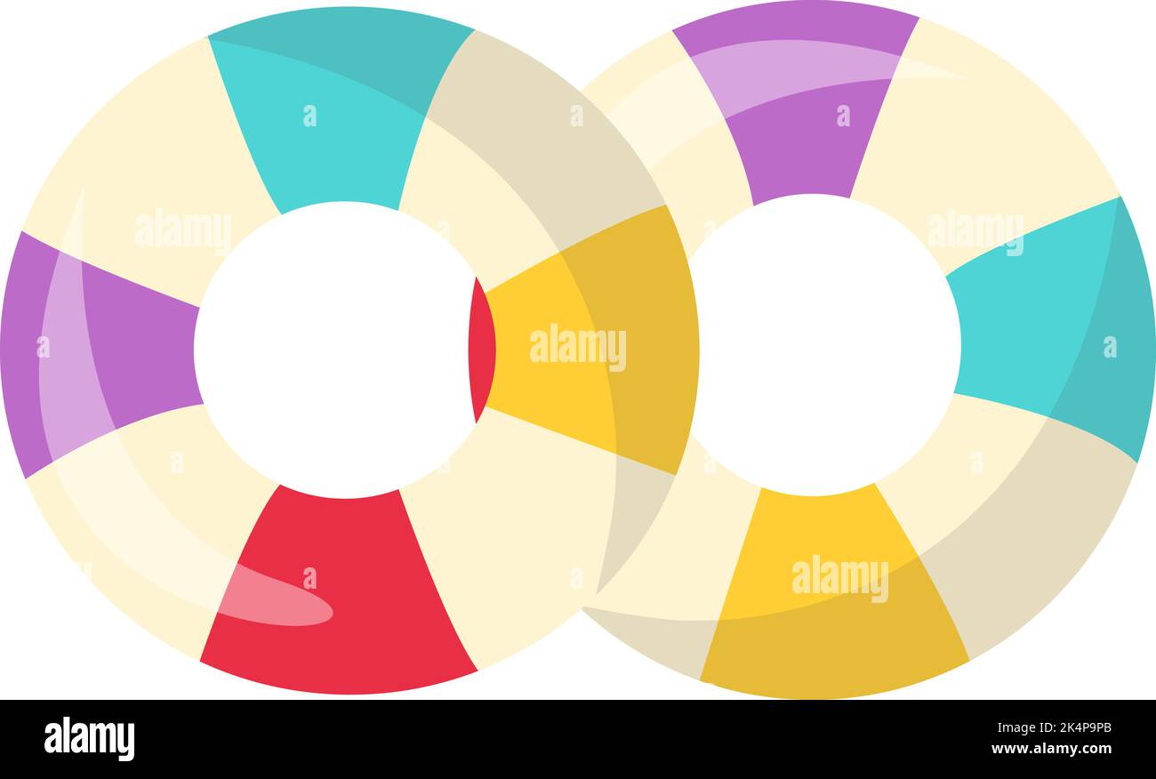 Swimming rings, illustration, vector on a white background Stock Vector ...