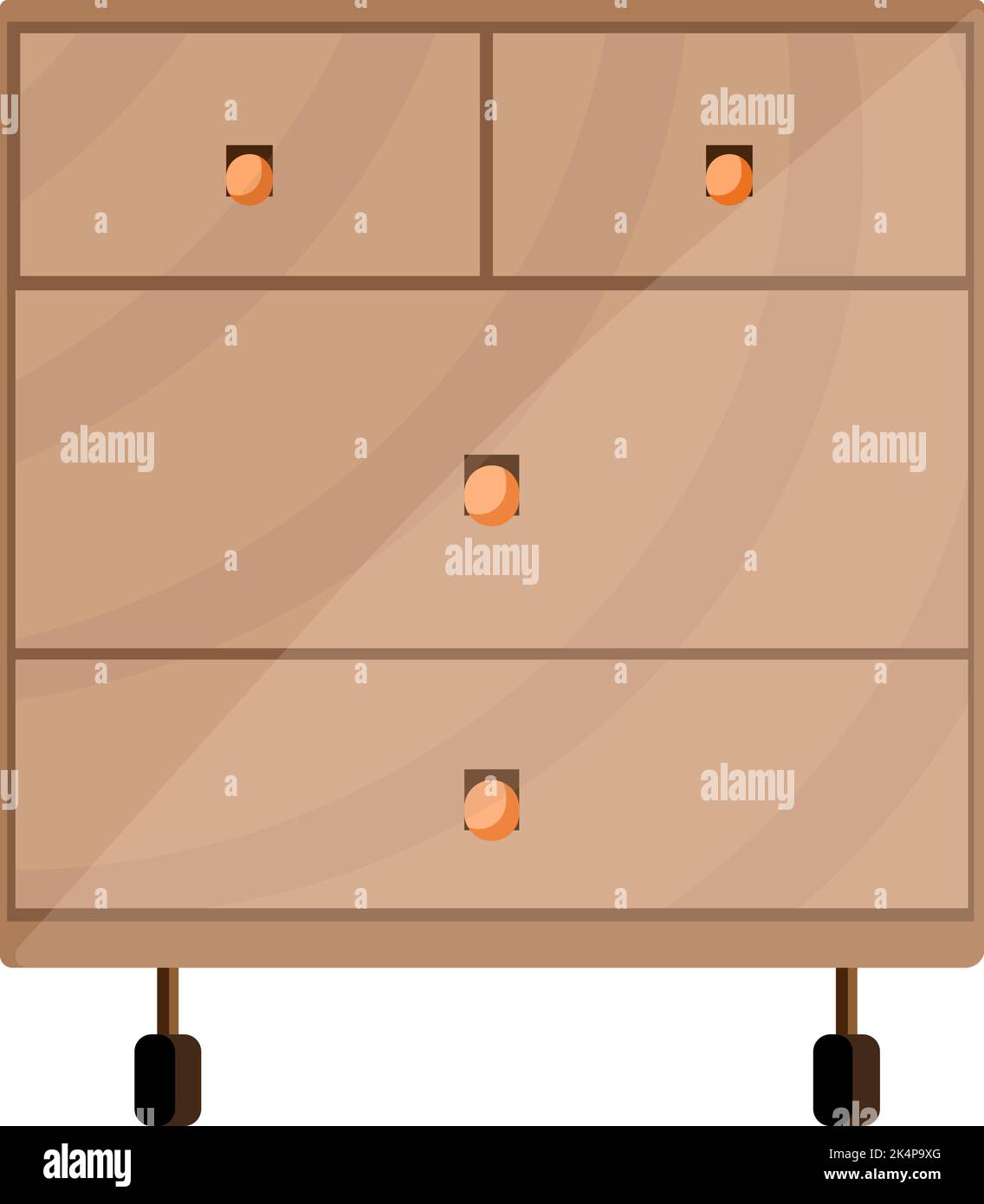 Wooden filing cabinet, illustration, vector on a white background Stock ...