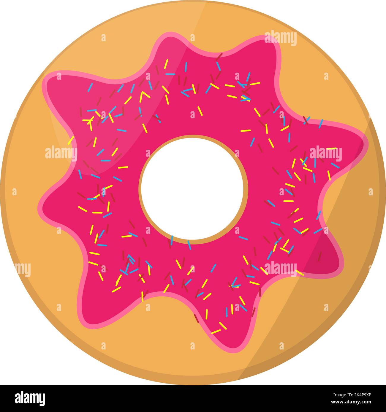 Donut with sprinkles Stock Vector Images - Alamy