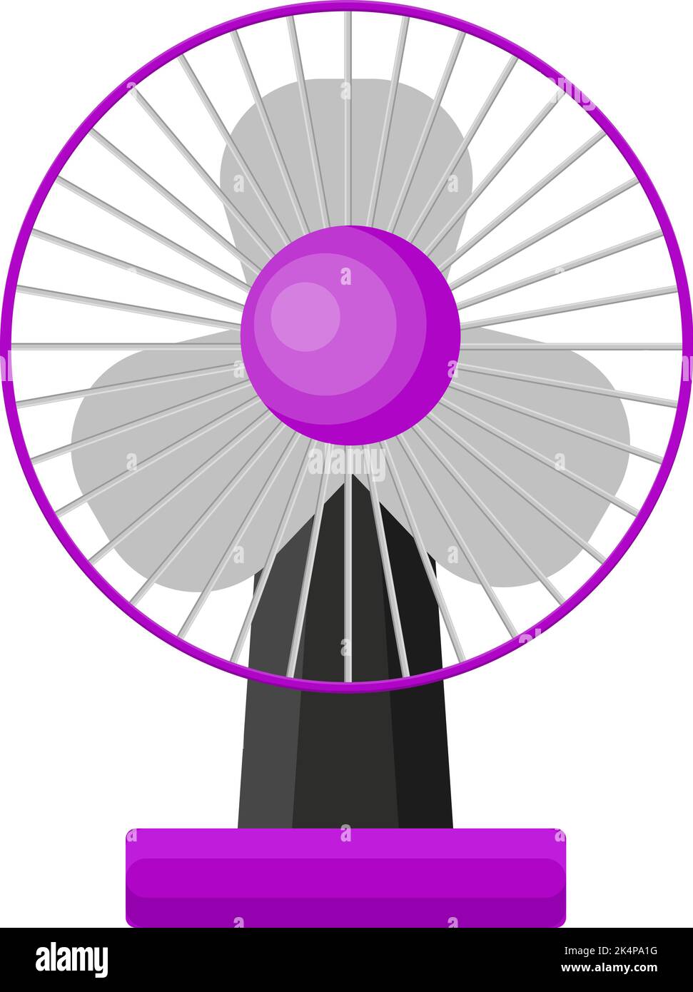 Purple fan, illustration, vector on a white background Stock Vector ...