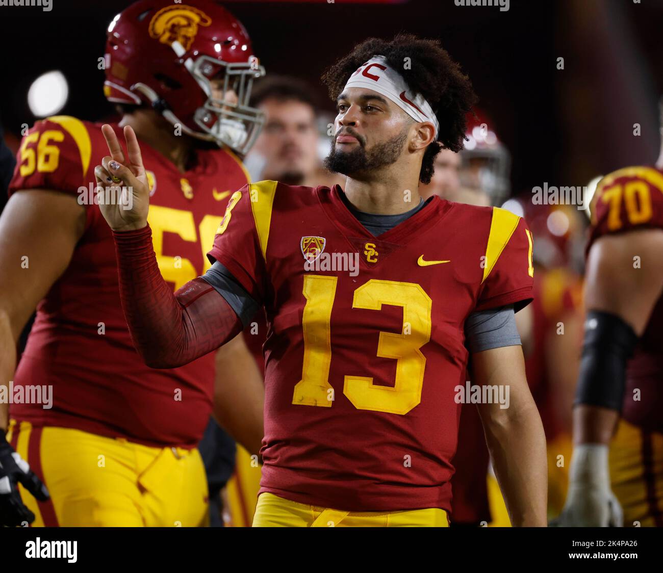 October 01, 2022 USC Trojans quarterback Caleb Williams #13 in action ...