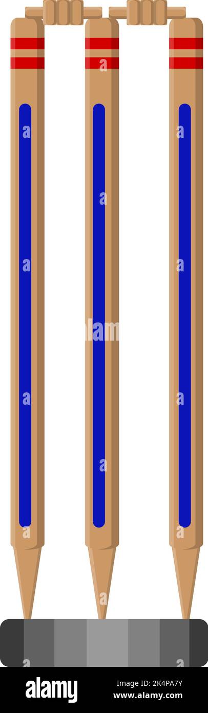 Stumps in cricket, illustration, vector on a white background Stock ...