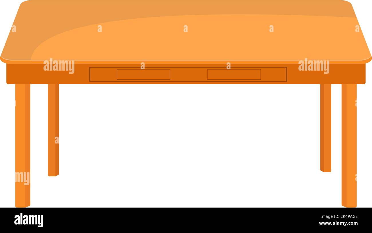 Work table, illustration, vector on a white background Stock Vector ...