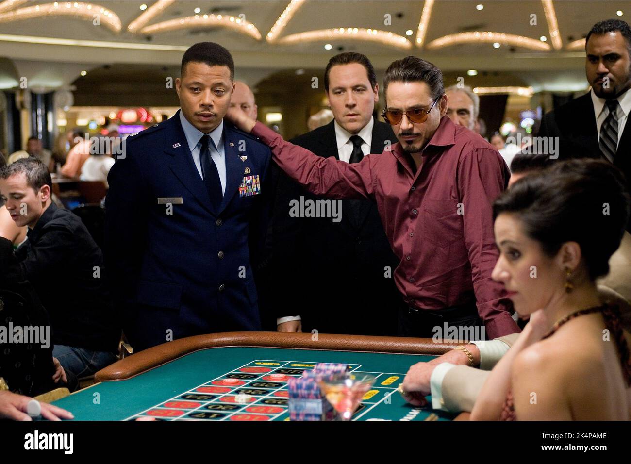 TERRENCE HOWARD, JON FAVREAU, ROBERT DOWNEY JR., IRON MAN, 2008 Stock ...