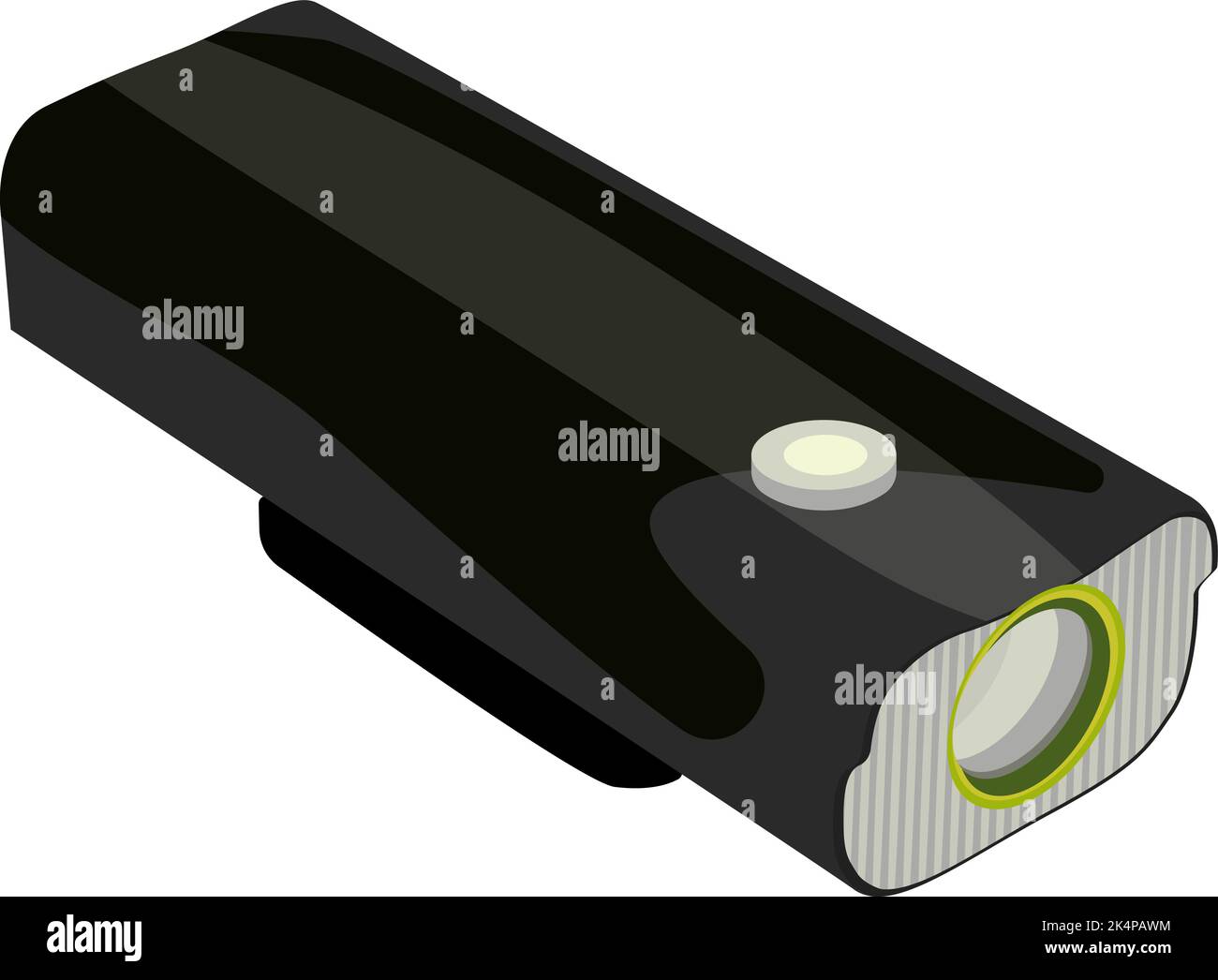 Black flash torch, illustration, vector on a white background Stock ...