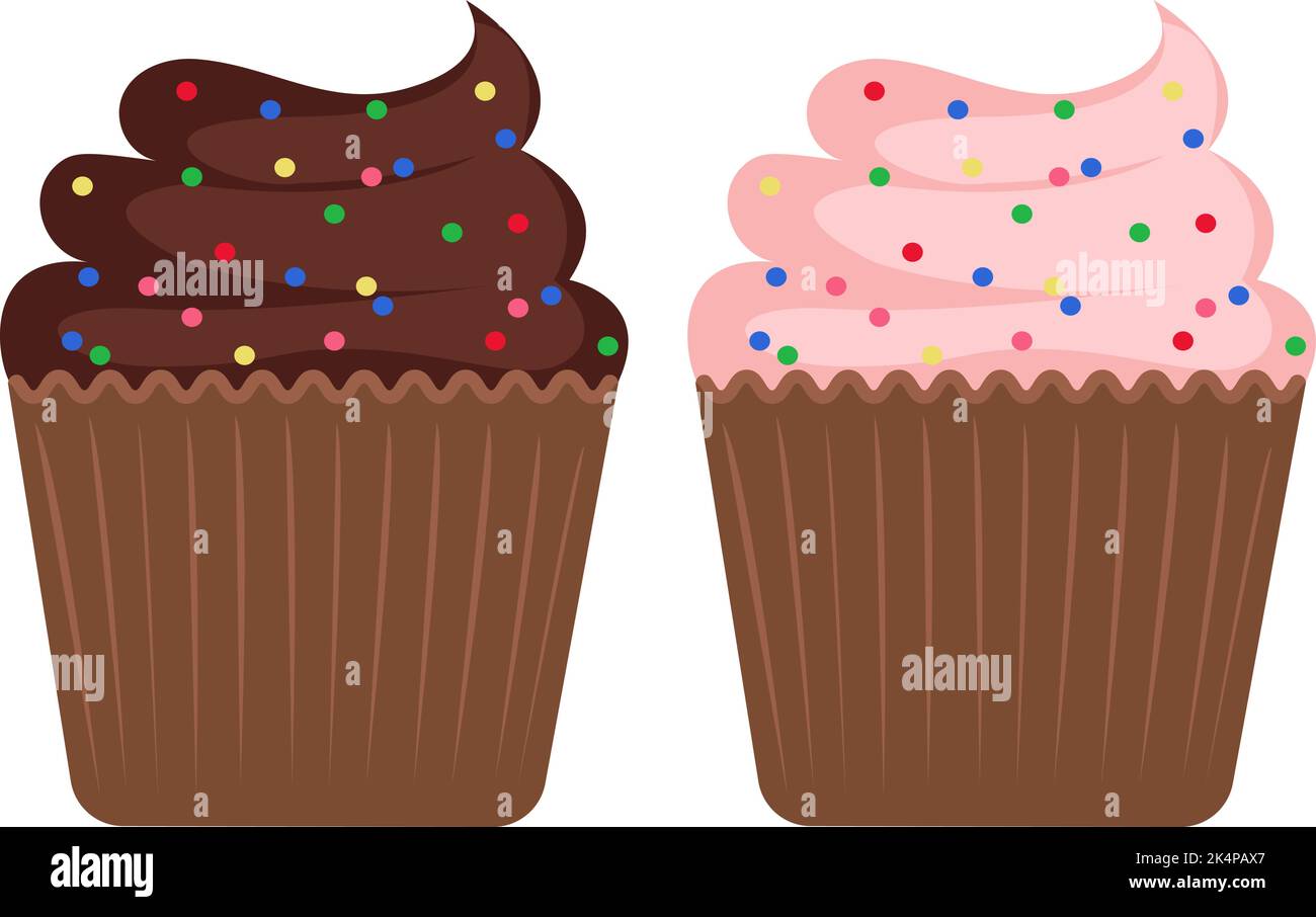 Vintage cupcakes Stock Vector Images - Alamy