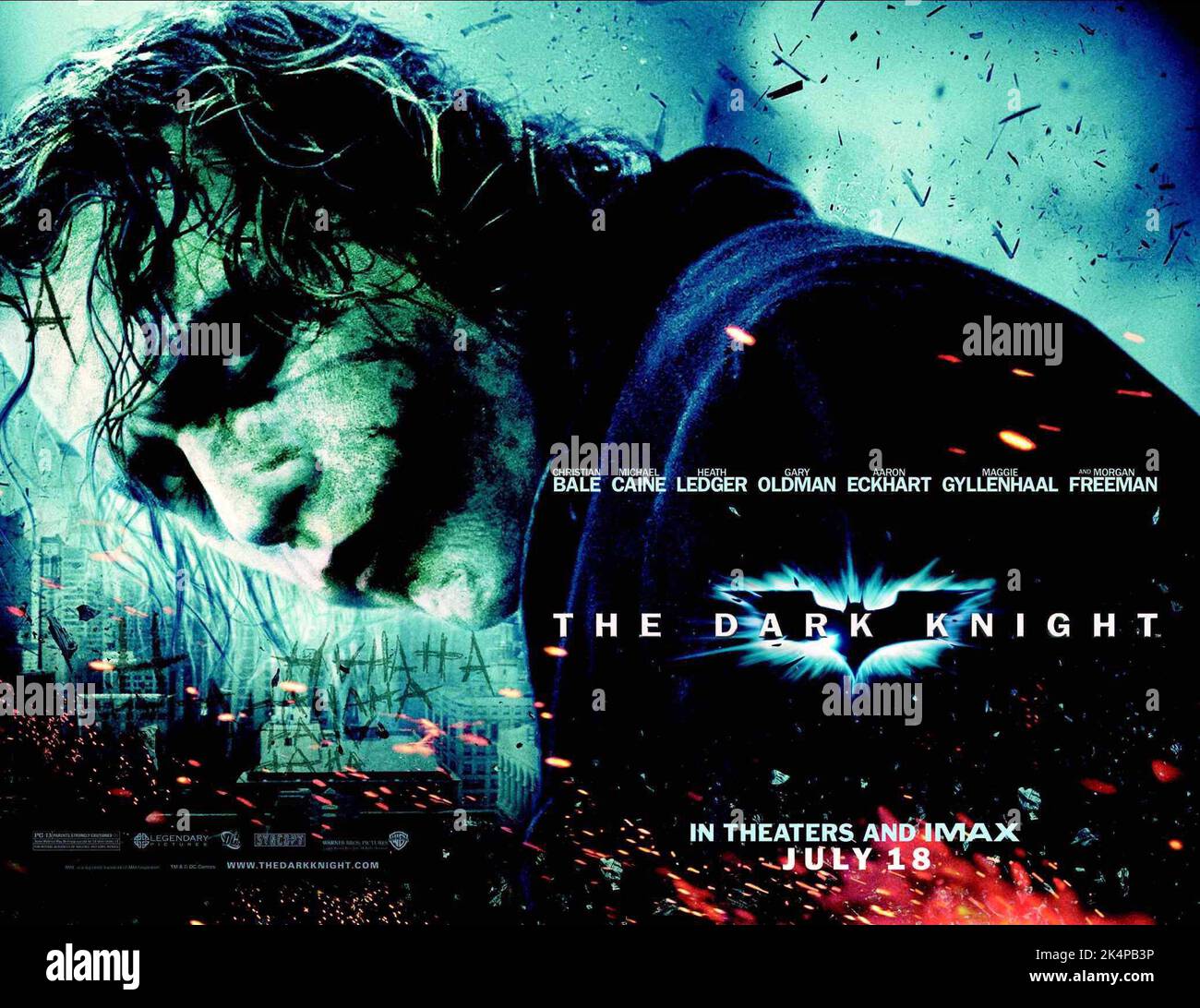 HEATH LEDGER POSTER, THE DARK KNIGHT, 2008 Stock Photo - Alamy