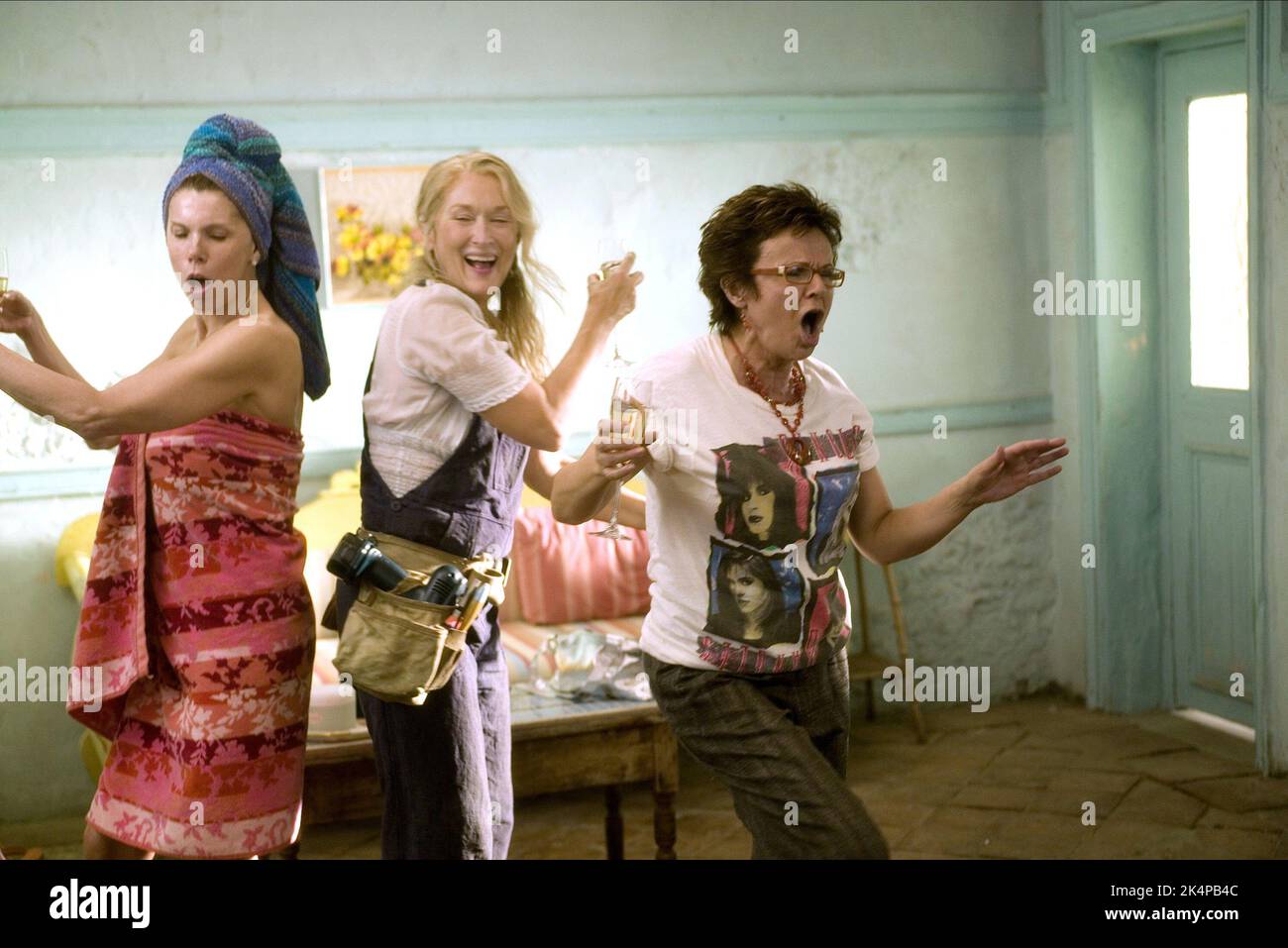 CHRISTINE BARANSKI, MERYL STREEP, JULIE WALTERS, MAMMA MIA!, 2008 Stock ...