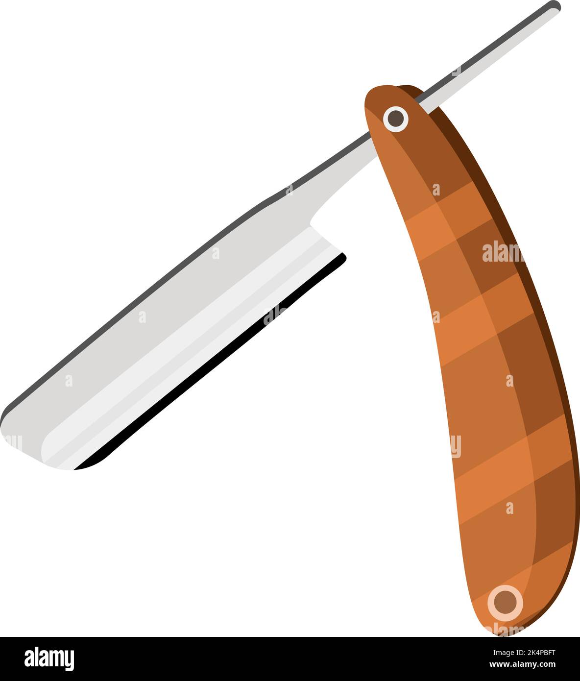 Sharp cutting razor, illustration, vector on a white background Stock ...
