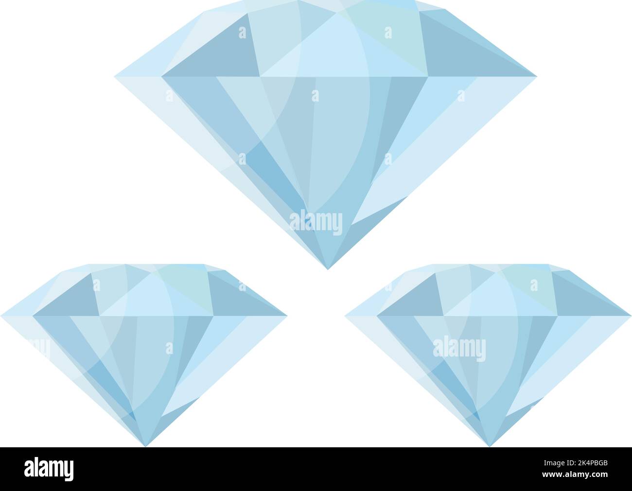 Blue diamond, illustration, vector on a white background Stock Vector ...