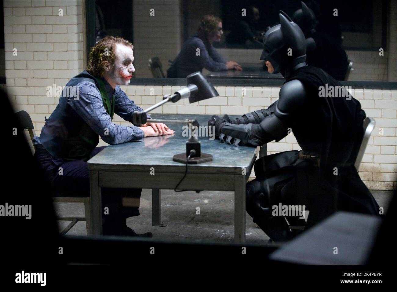 HEATH LEDGER, CHRISTIAN BALE, THE DARK KNIGHT, 2008 Stock Photo - Alamy