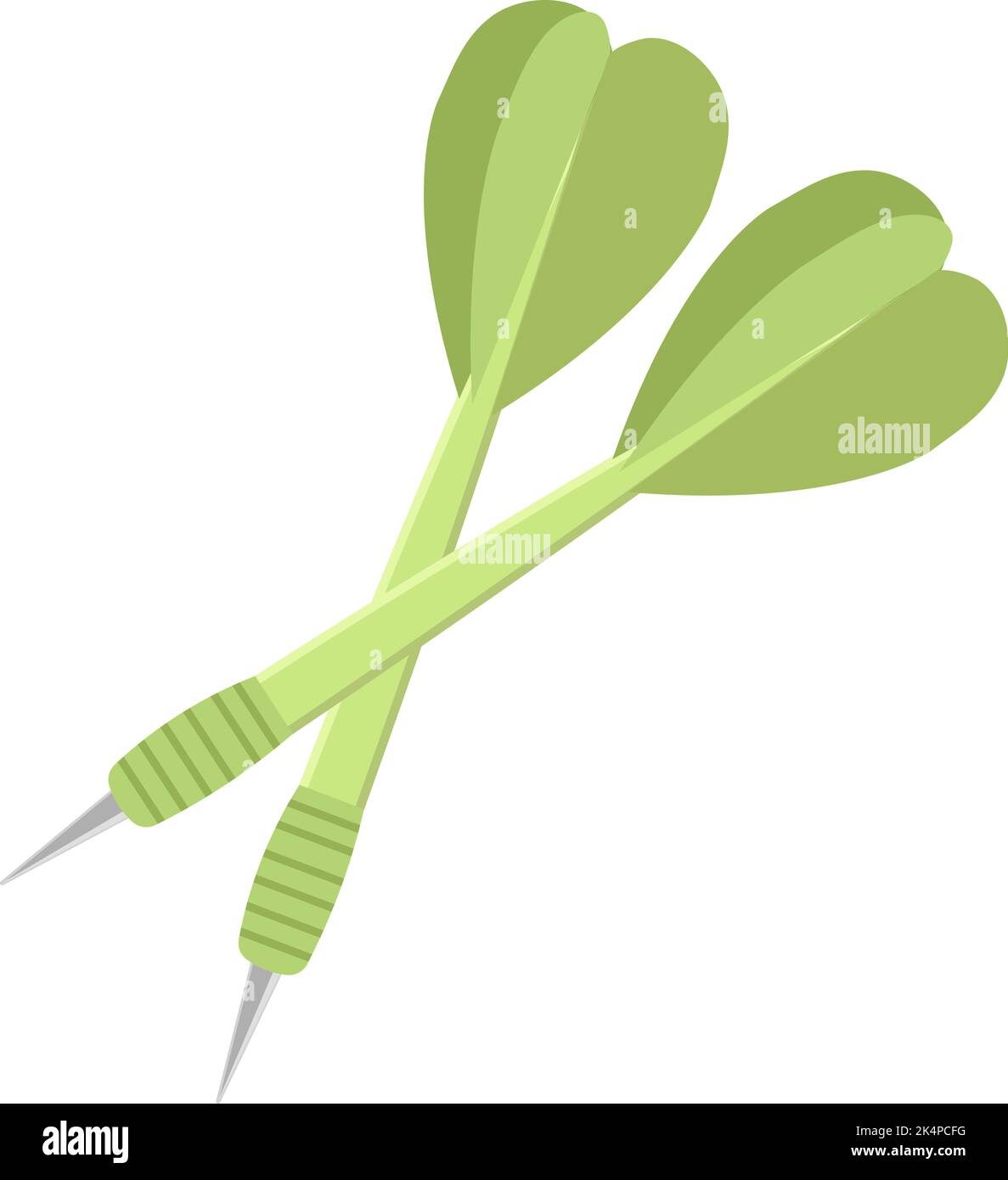Green darts, illustration, vector on a white background Stock Vector ...