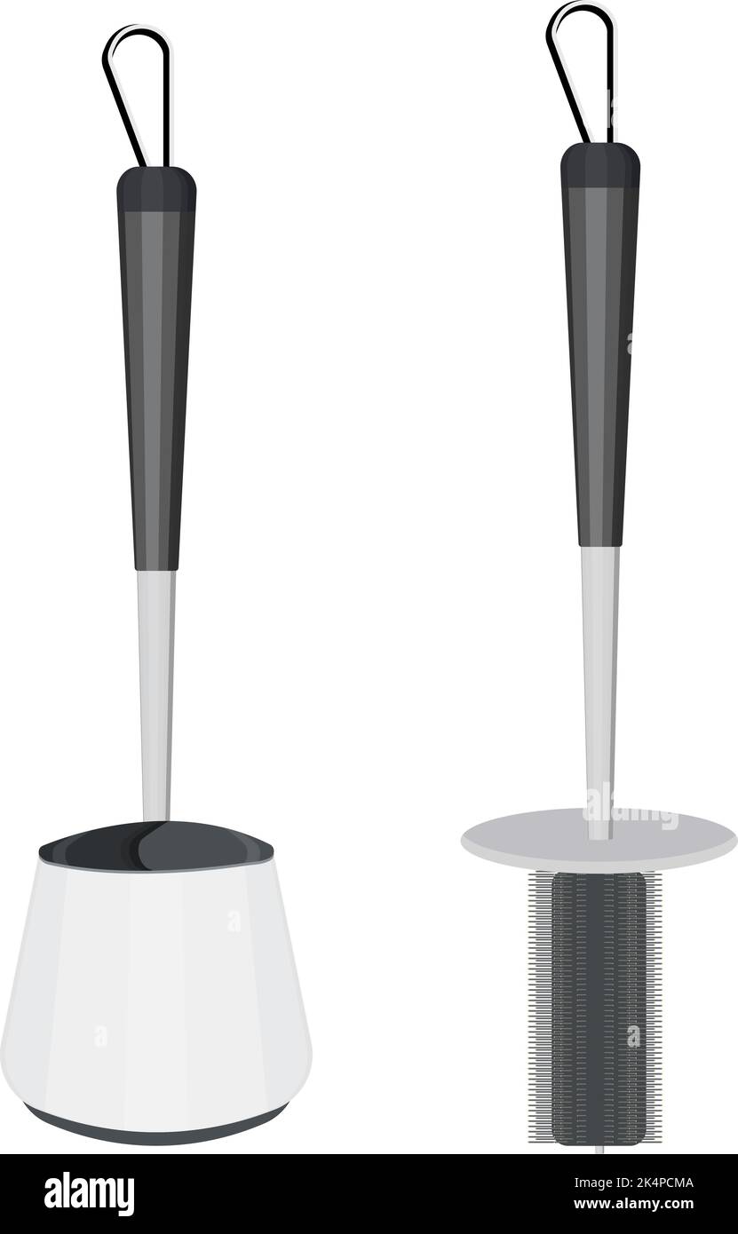 Toilet cleaning brush, illustration, vector on a white background Stock ...