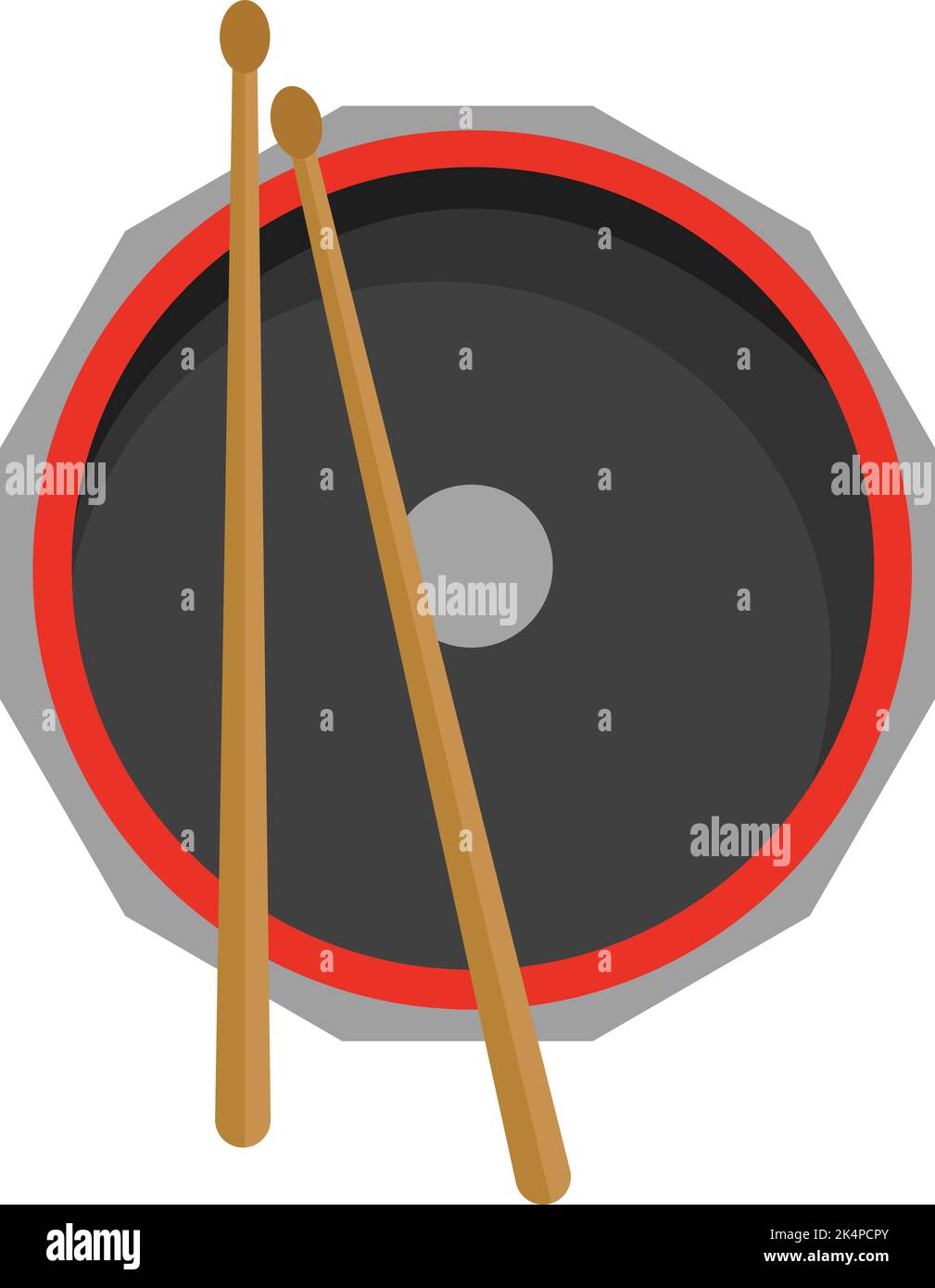 Drum black symbol on Stock Vector Images - Alamy