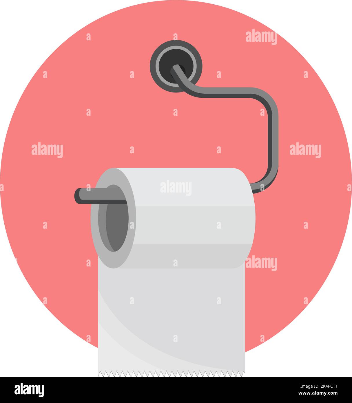 Toilet paper rack, illustration, vector on a white background Stock ...