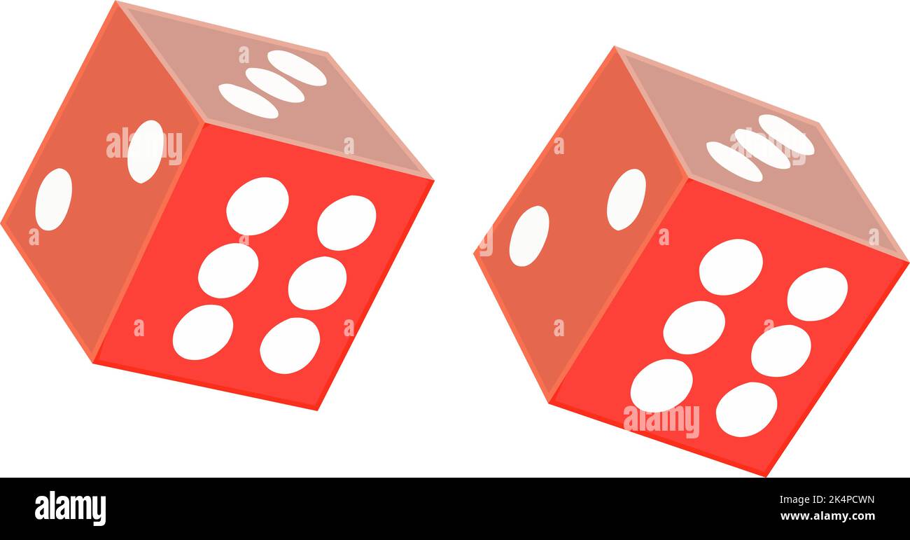Illustration six dice on Stock Vector Images - Alamy