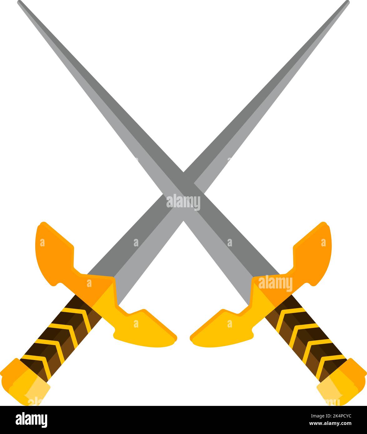 Traditional sword, illustration, vector on a white background Stock ...