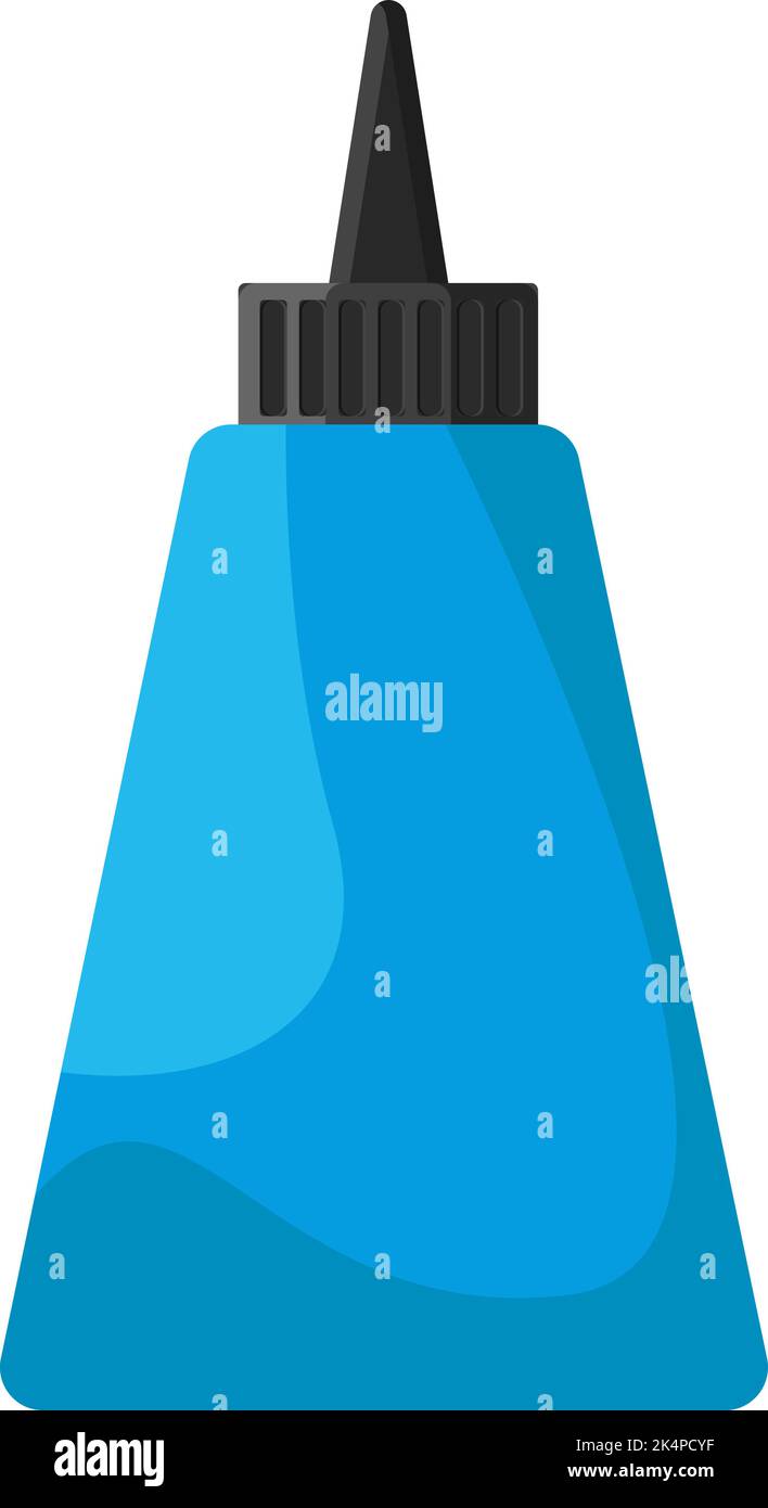 Blue super glue, illustration, vector on a white background Stock ...