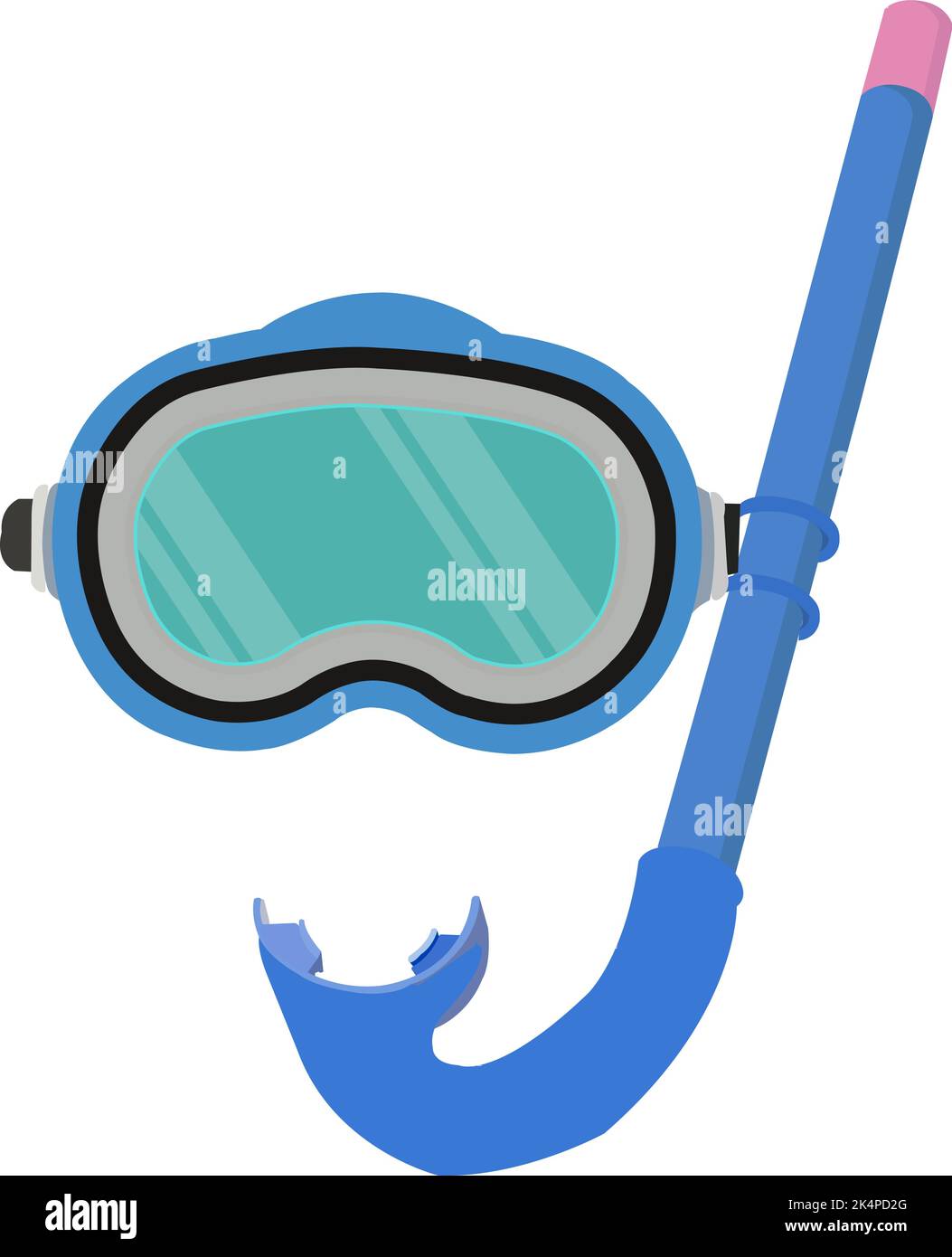 Diving mask, illustration, vector on a white background Stock Vector ...