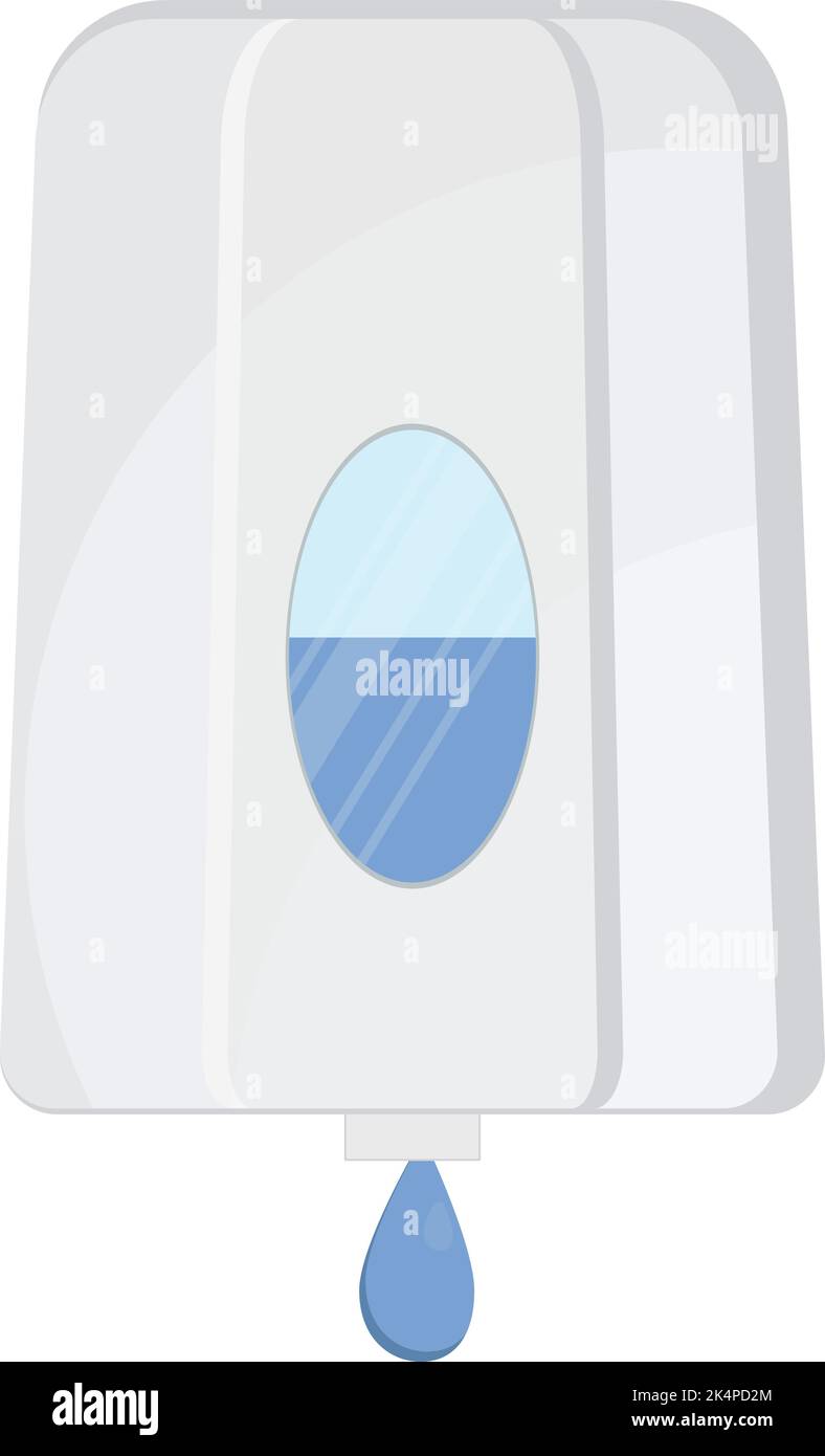 Desinfection dispenser, illustration, vector on a white background ...