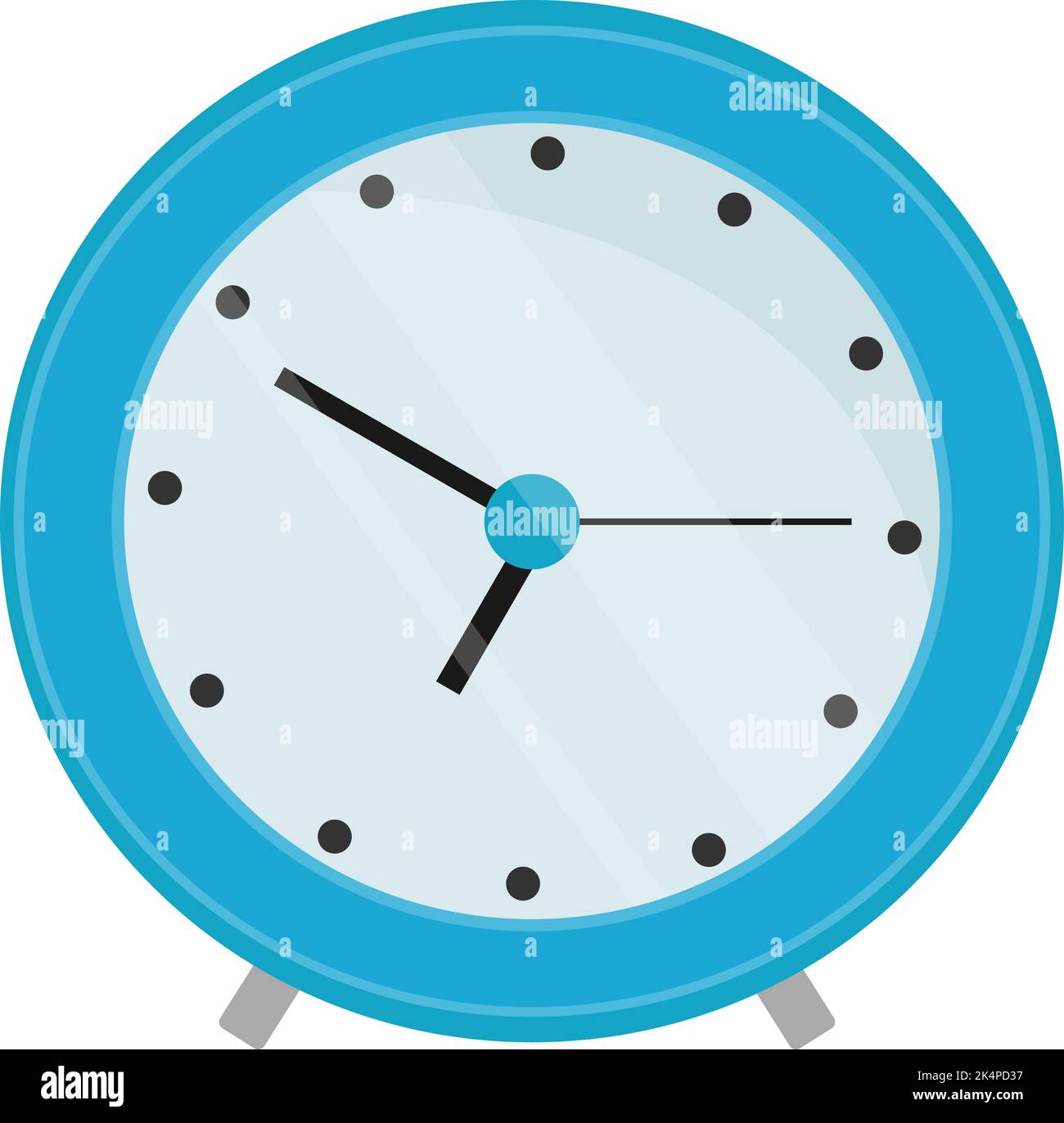 Blue clock, illustration, vector on a white background Stock Vector ...