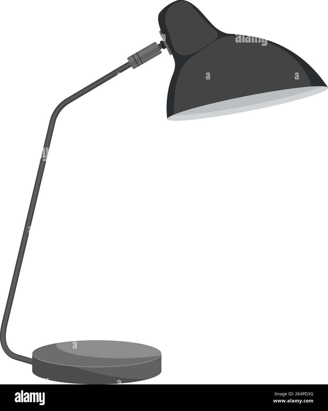 Black table lamp, illustration, vector on a white background Stock ...