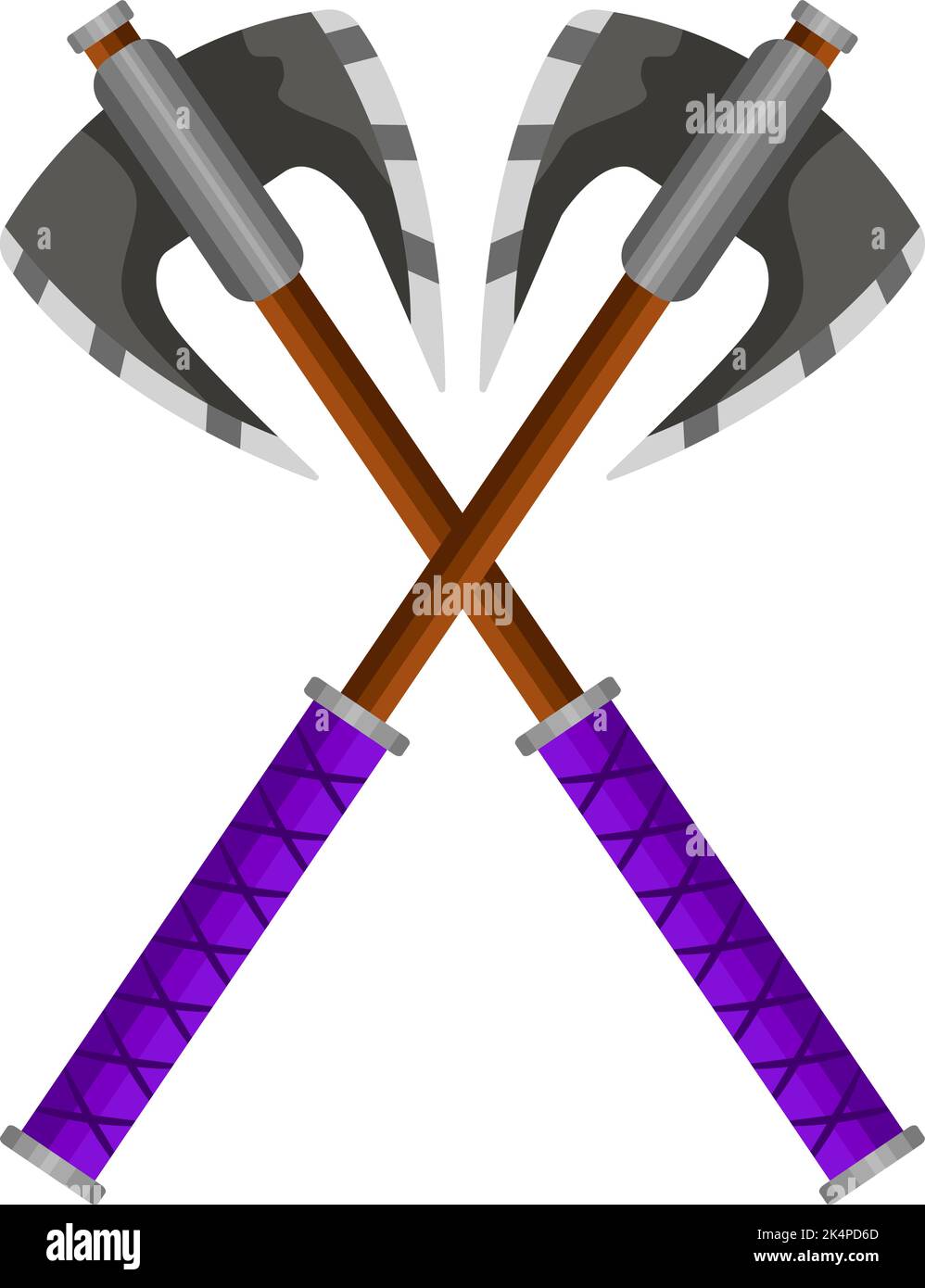 Double Viking axe, illustration, vector on a white background Stock ...