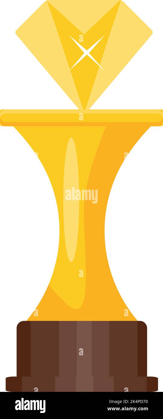 Contest trophy, illustration, vector on a white background Stock Vector ...
