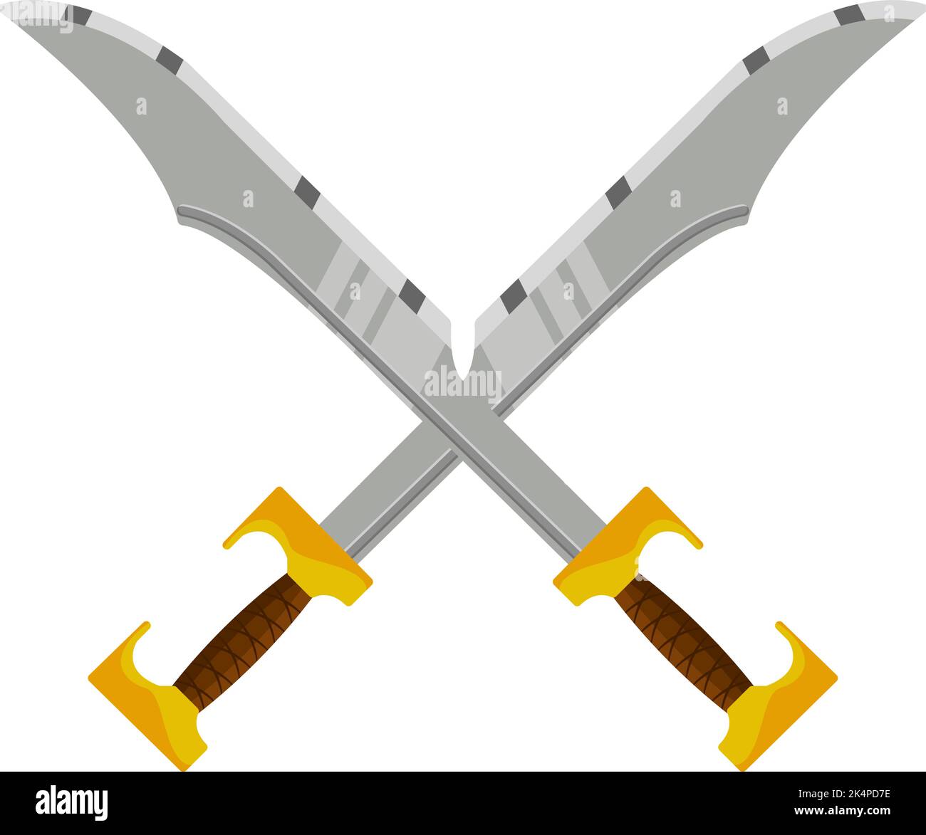 Katana sword, illustration, vector on a white background Stock Vector ...