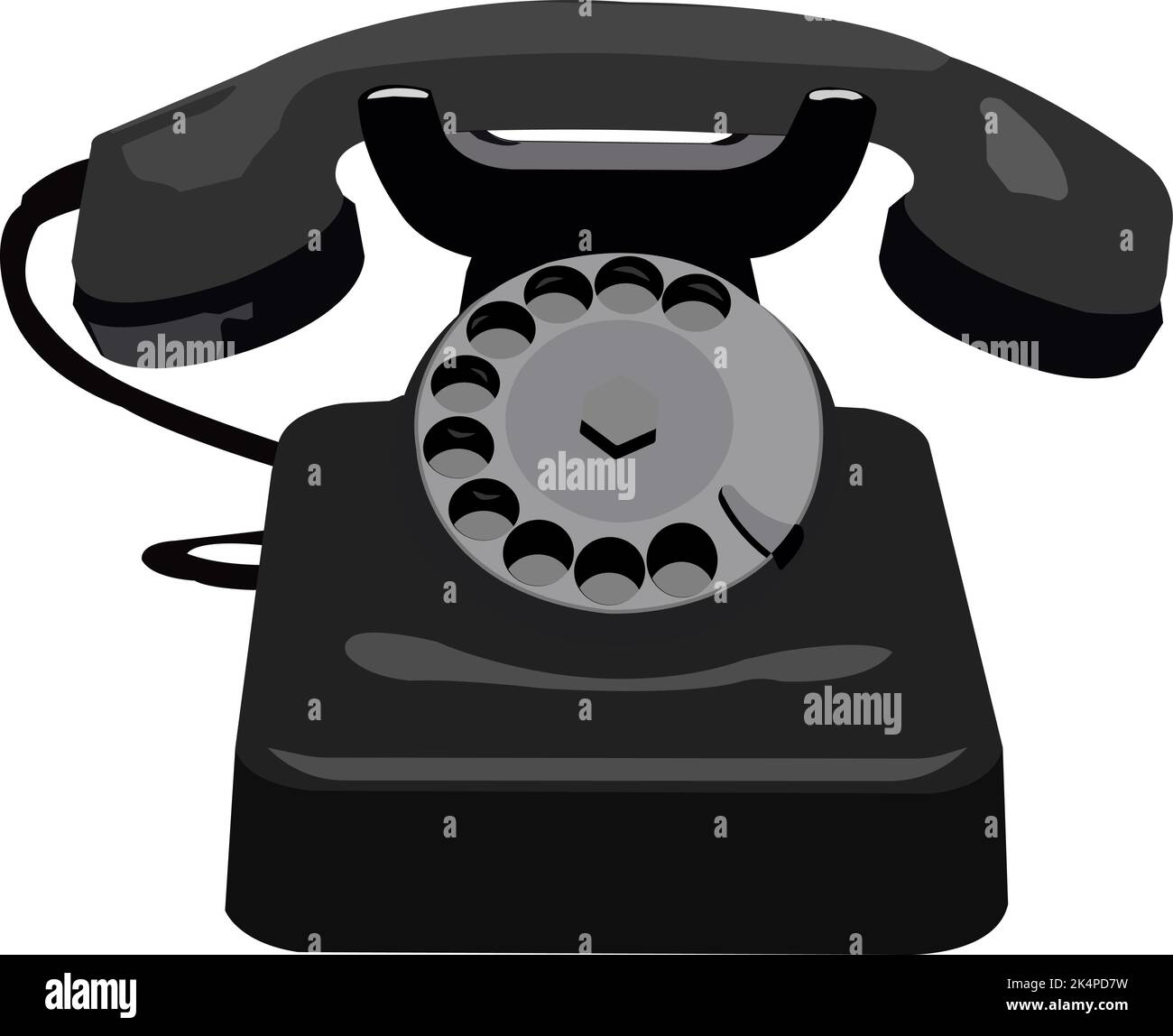 Black telephone receiver Stock Vector Images - Alamy