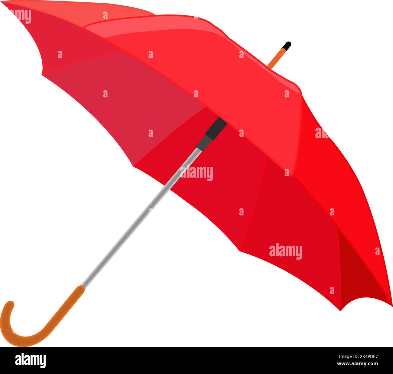 Red umbrella, illustration, vector on a white background Stock Vector ...