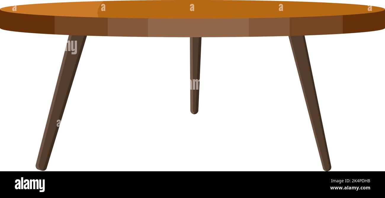 Coffee table, illustration, vector on a white background Stock Vector ...