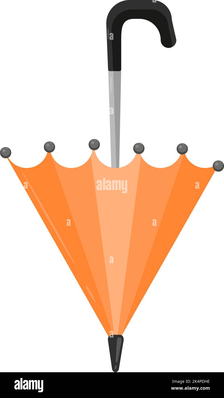 Orange umbrella, illustration, vector on a white background Stock ...