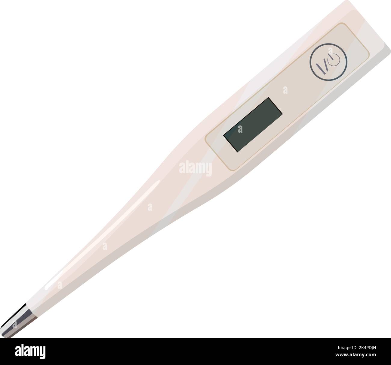 White thermometer, illustration, vector on a white background Stock ...