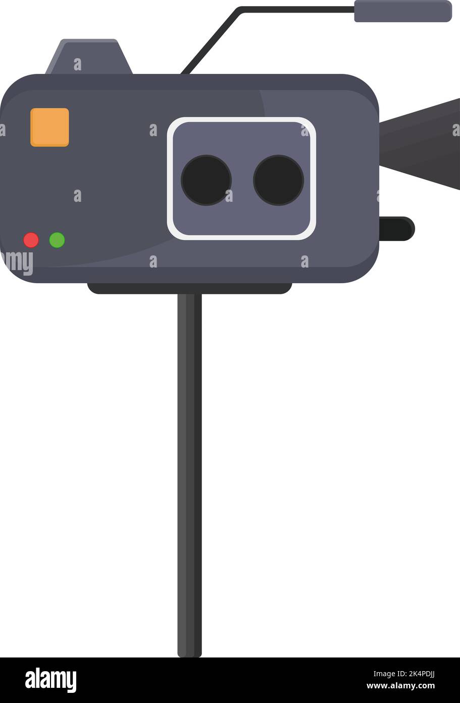 Small video camera, illustration, vector on a white background Stock ...