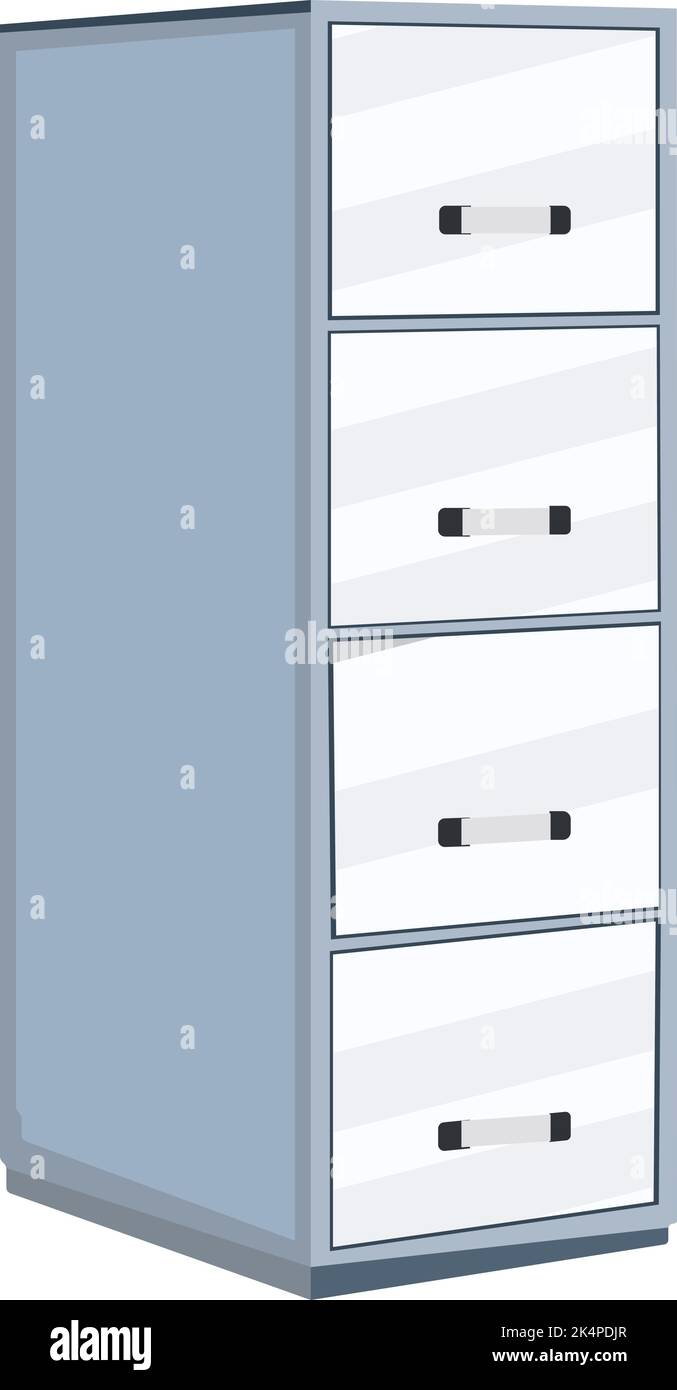 Filing cupboard white background Stock Vector Images - Alamy