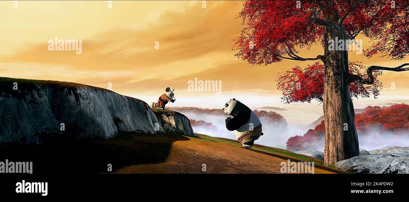 MASTER SHIFU, PO THE PANDA, KUNG FU PANDA, 2008 Stock Photo - Alamy