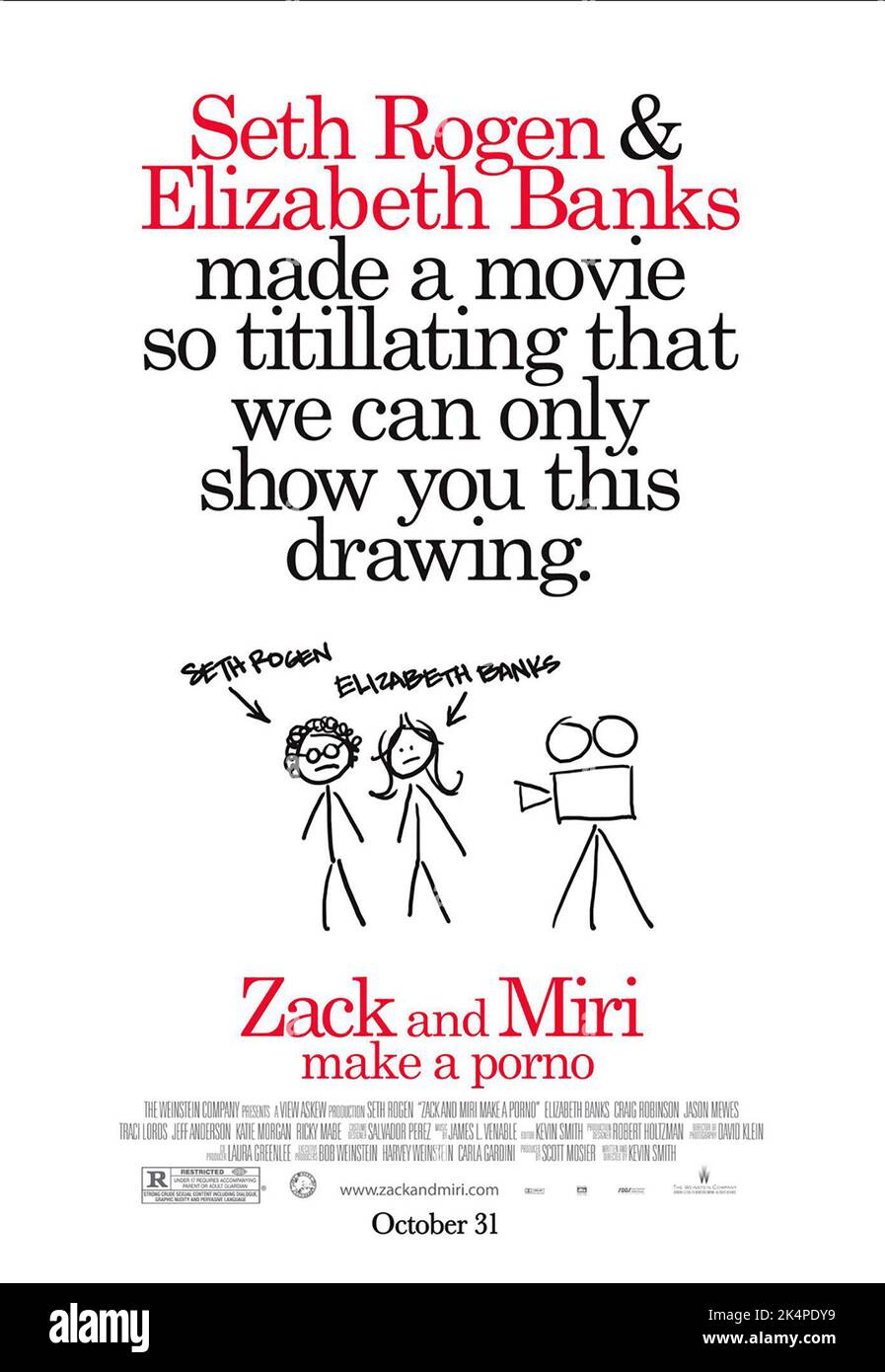 MOVIE POSTER, ZACK AND MIRI MAKE A PORNO, 2008 Stock Photo - Alamy