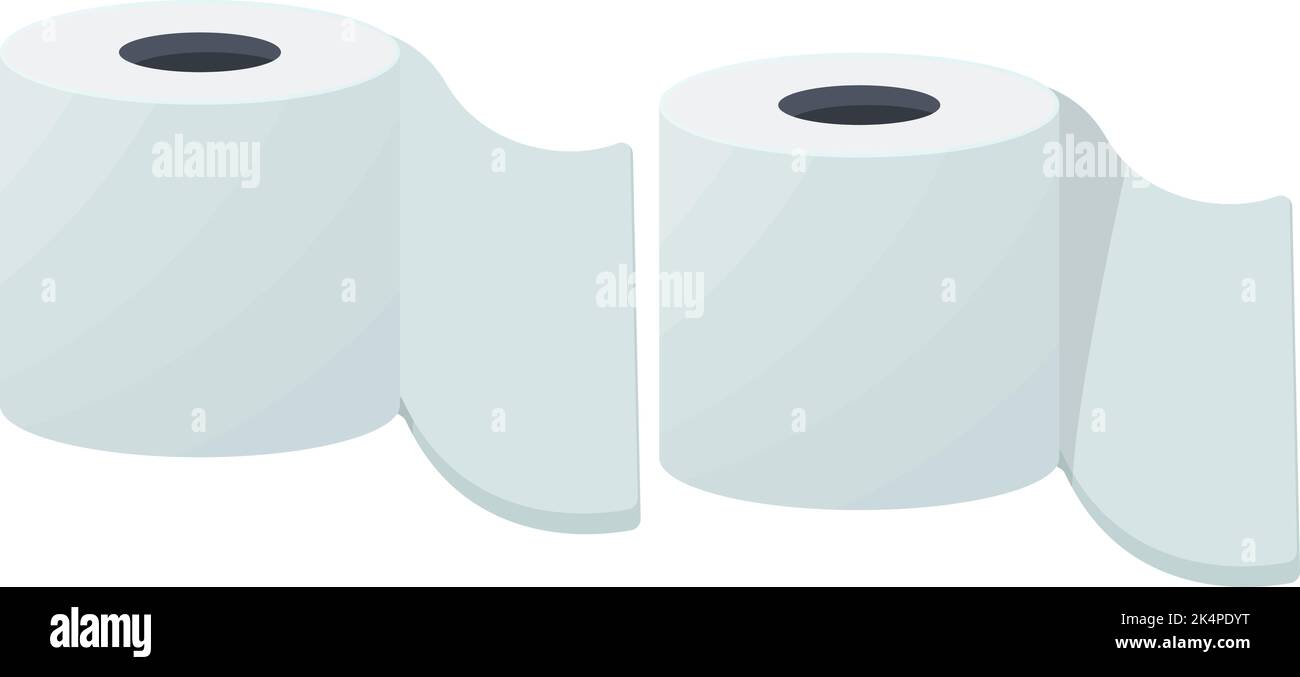 Toilet paper rolls, illustration, vector on a white background Stock ...